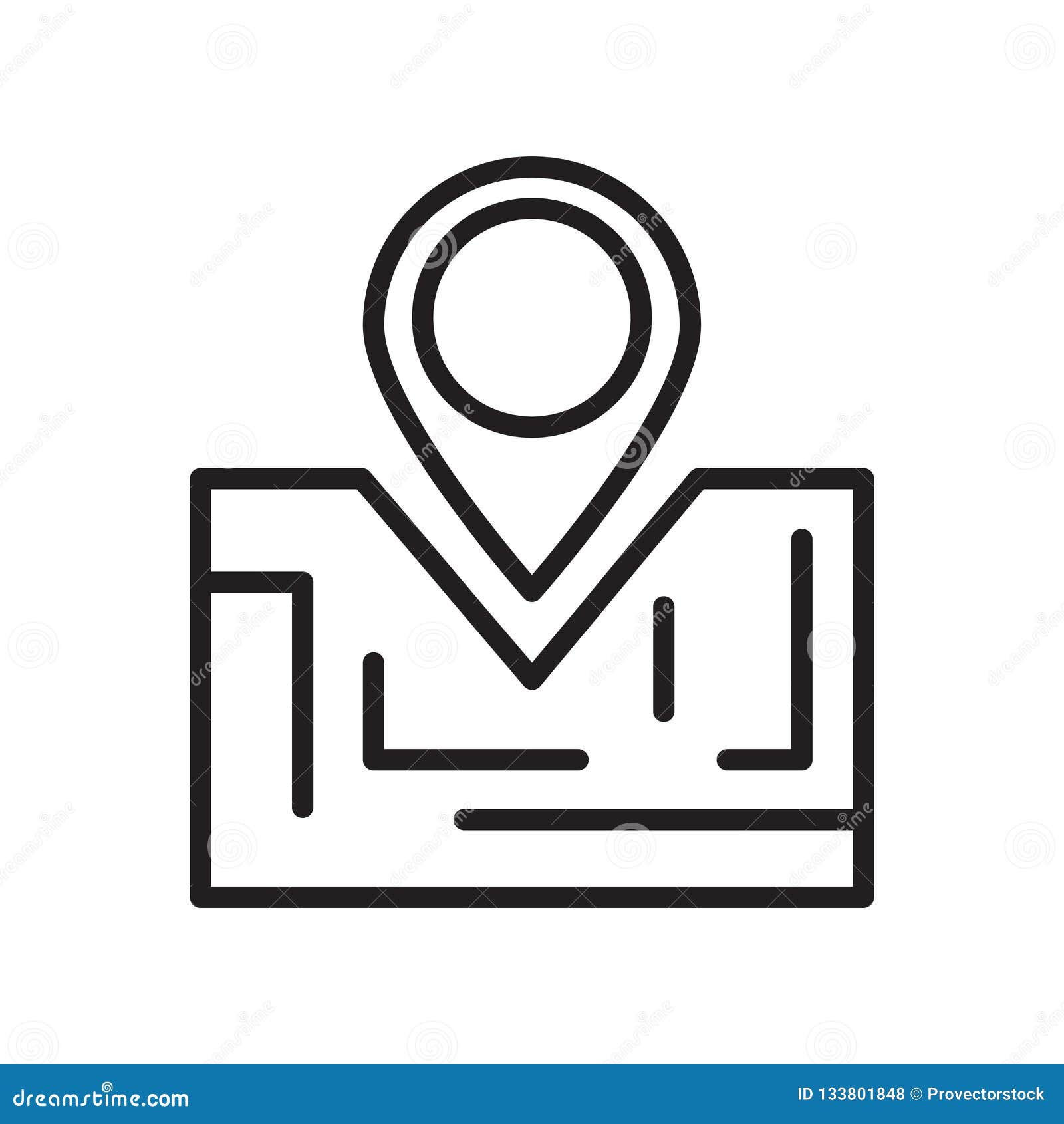 Map Icon Vector Sign and Symbol Isolated on White Background Stock ...