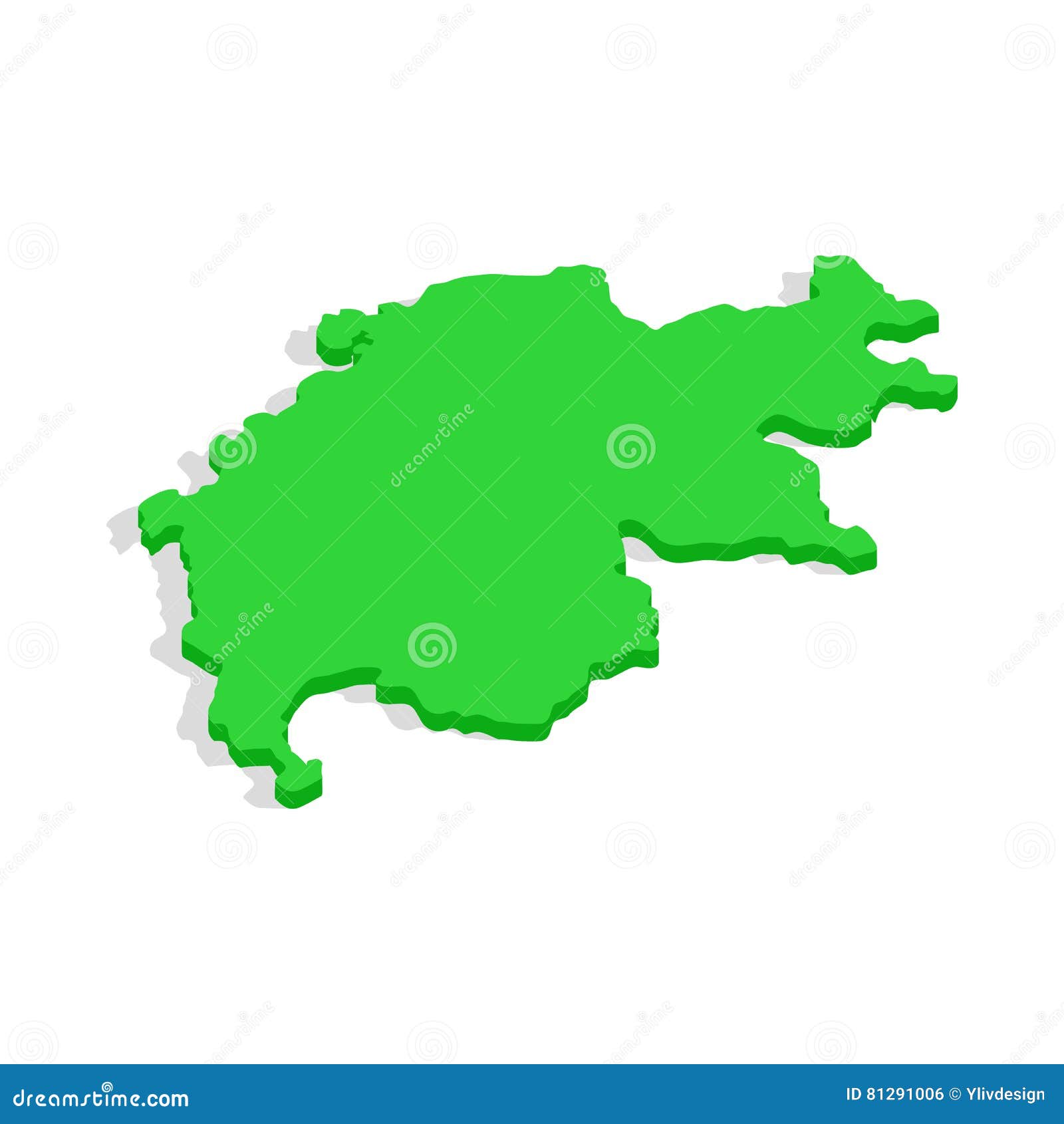 Map Icon in Isometric 3d Style Stock Vector - Illustration of region ...