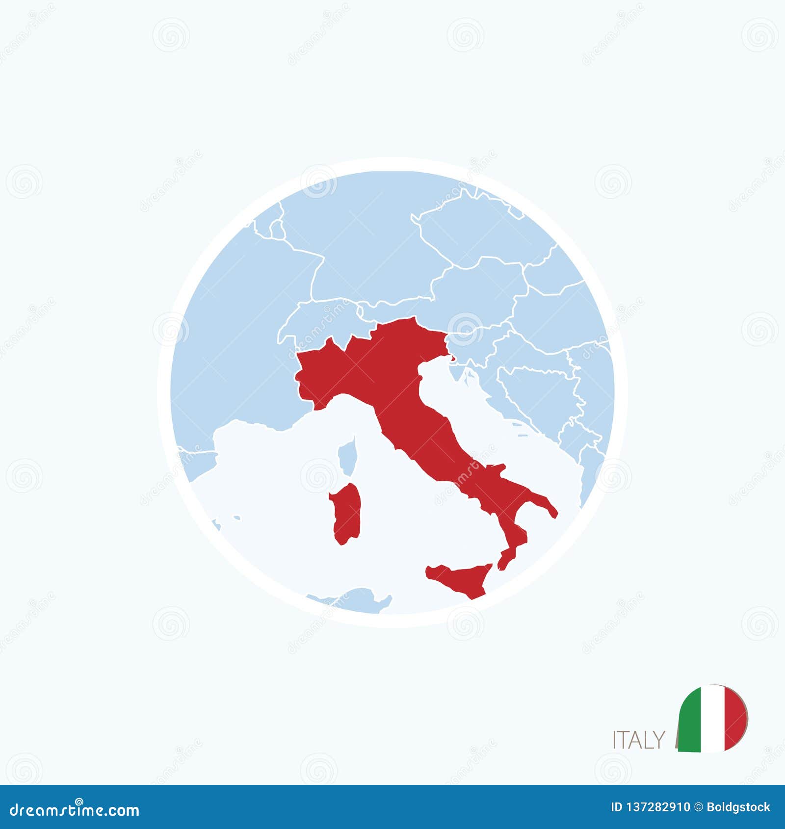 Italy MAP In Blue, Country Map, Italy, Border Map, Border Line Of Italy ...