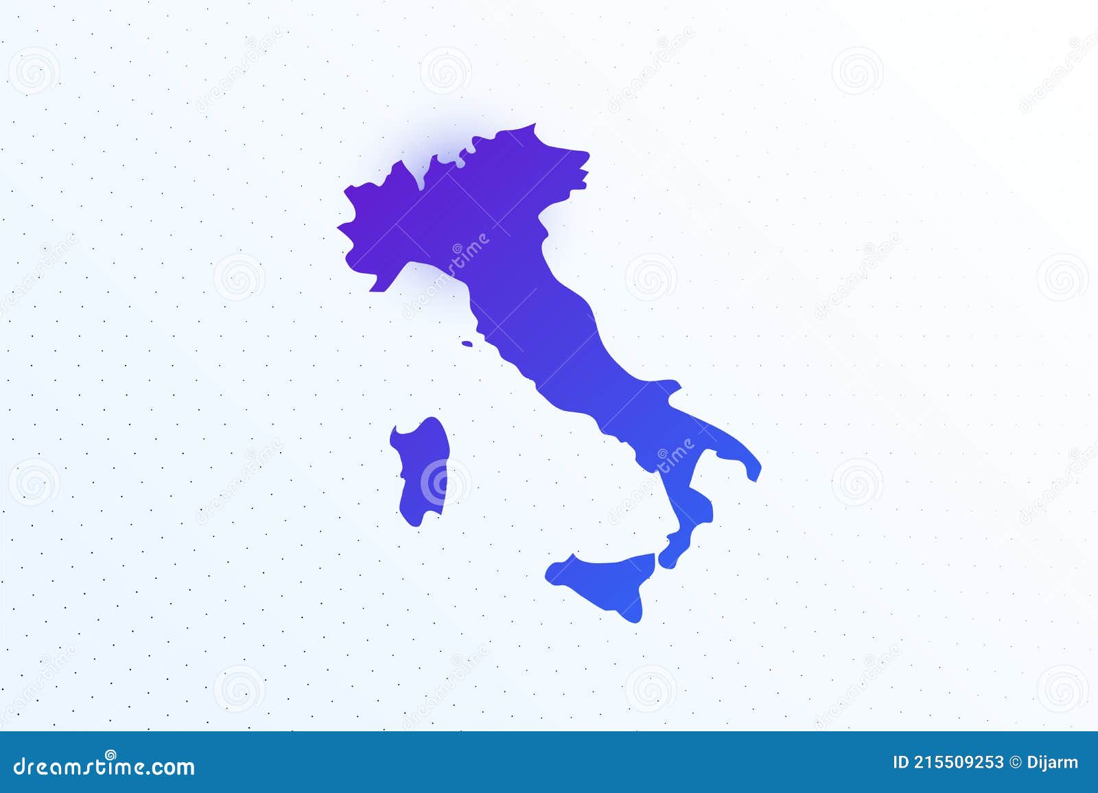 Map Icon of Italy. Colorful Gradient Map on Light Background. Modern ...
