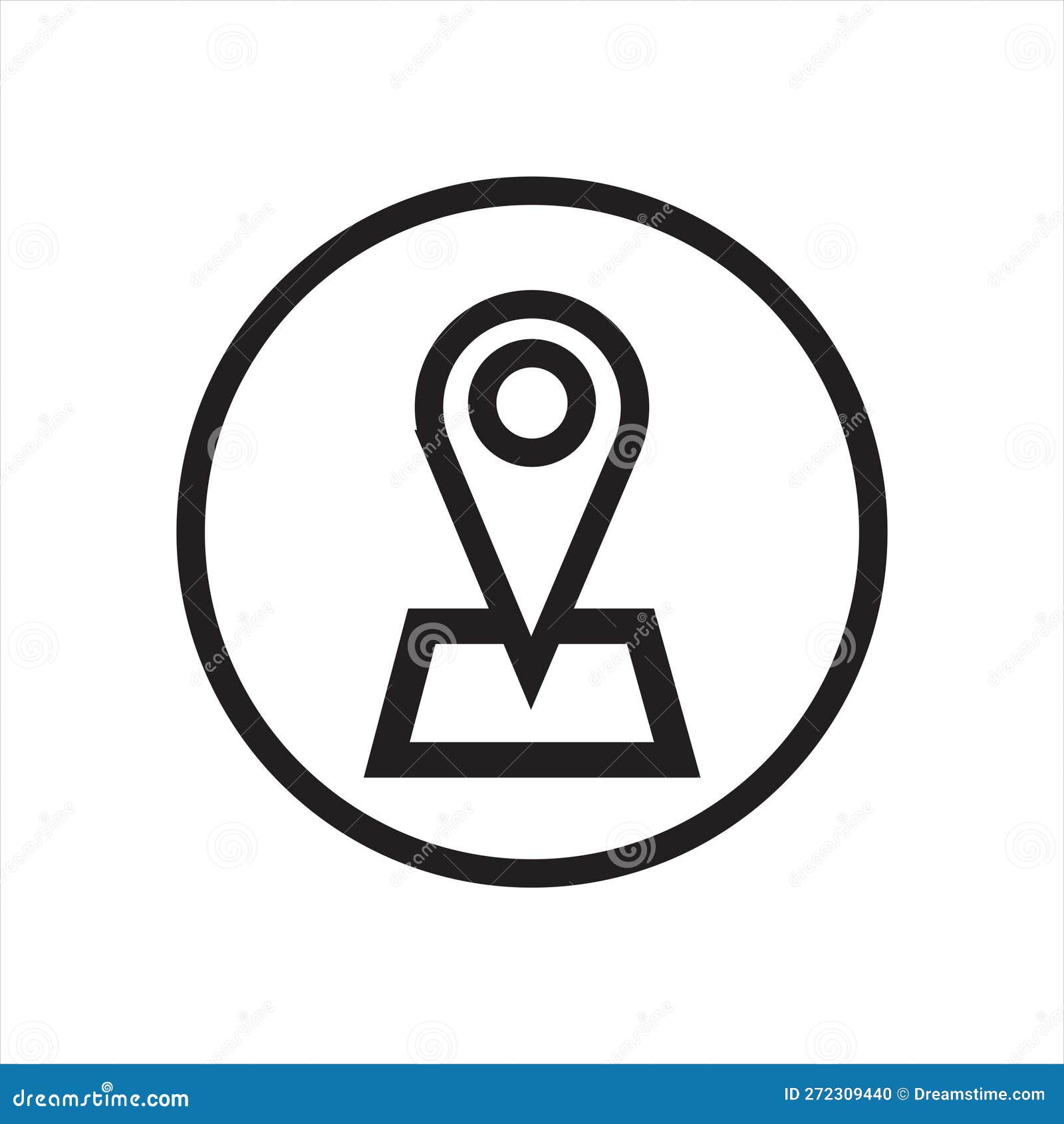 Map Icon Location Symbol stock vector. Illustration of location - 272309440