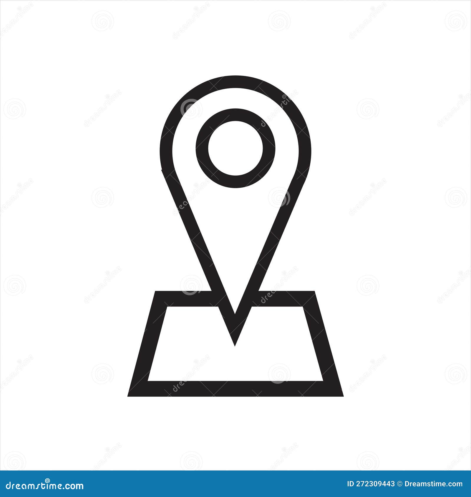 Map Icon Location Symbol stock vector. Illustration of circle - 272309443