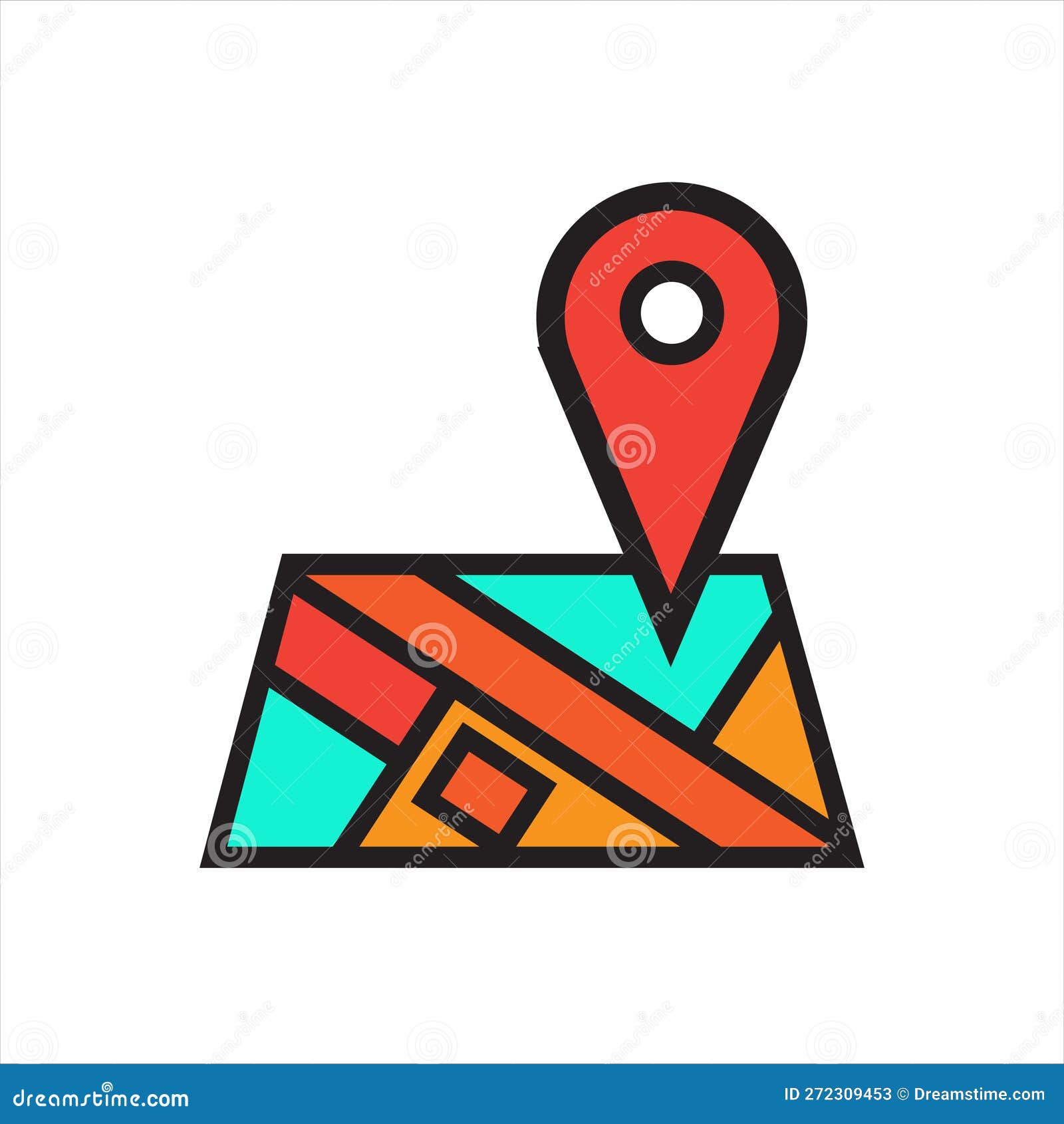 Map Icon Location Symbol stock vector. Illustration of point - 272309453