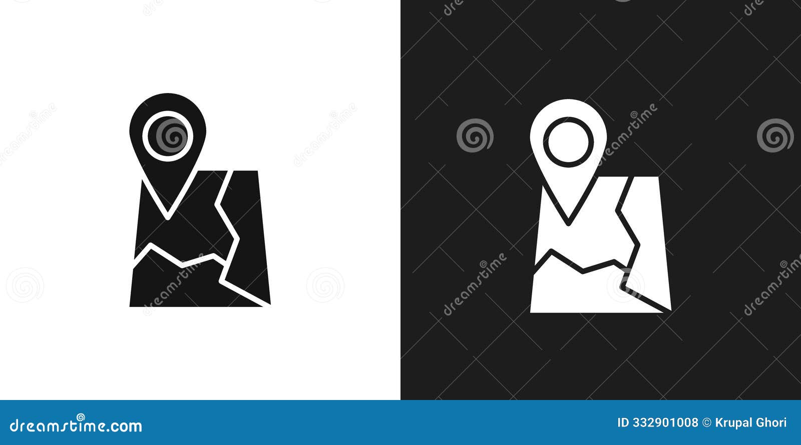 Map icon logo set vector stock vector. Illustration of direction ...
