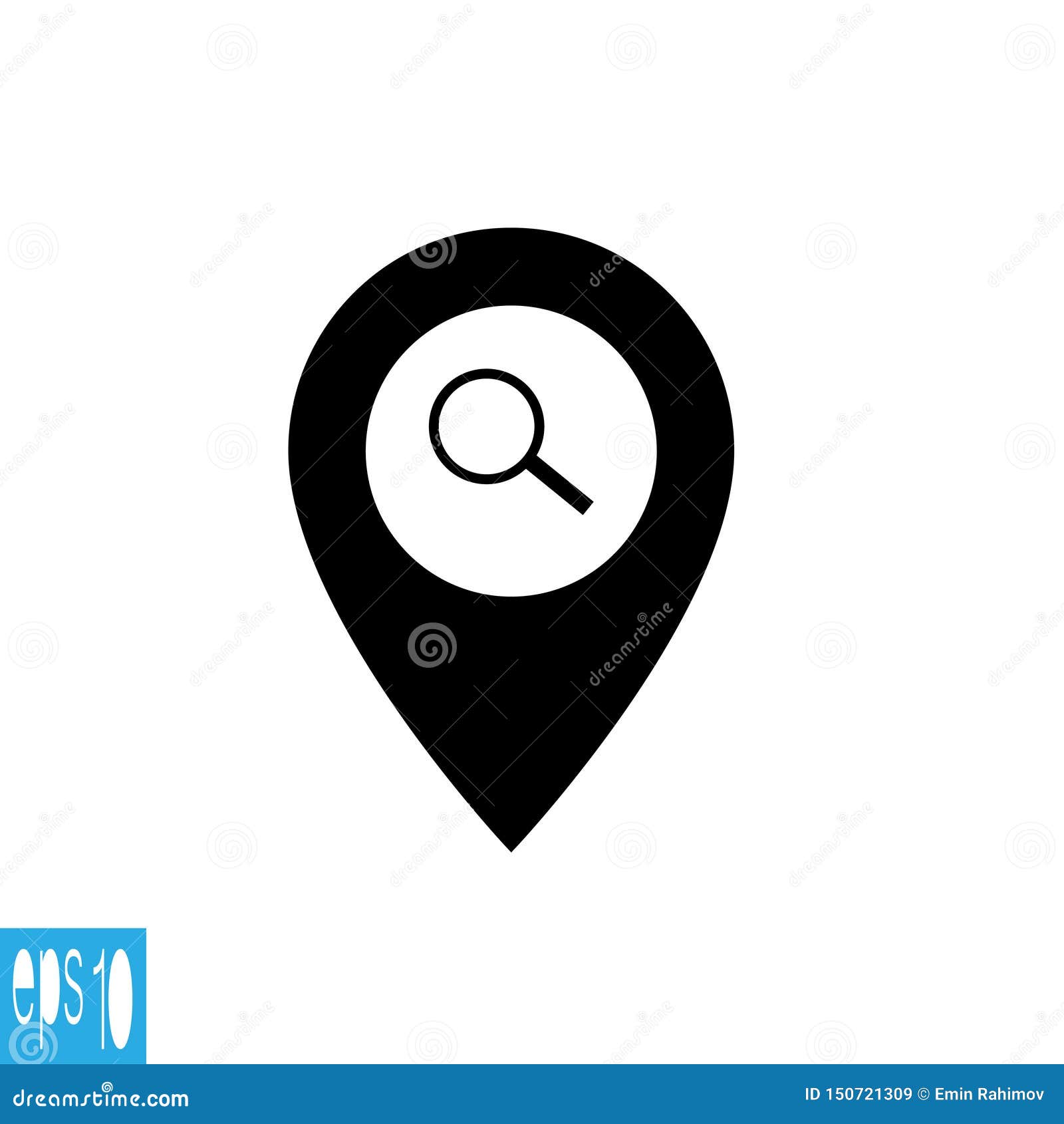 Map Icon with Magnifier - Vector Illustration Stock Illustration ...