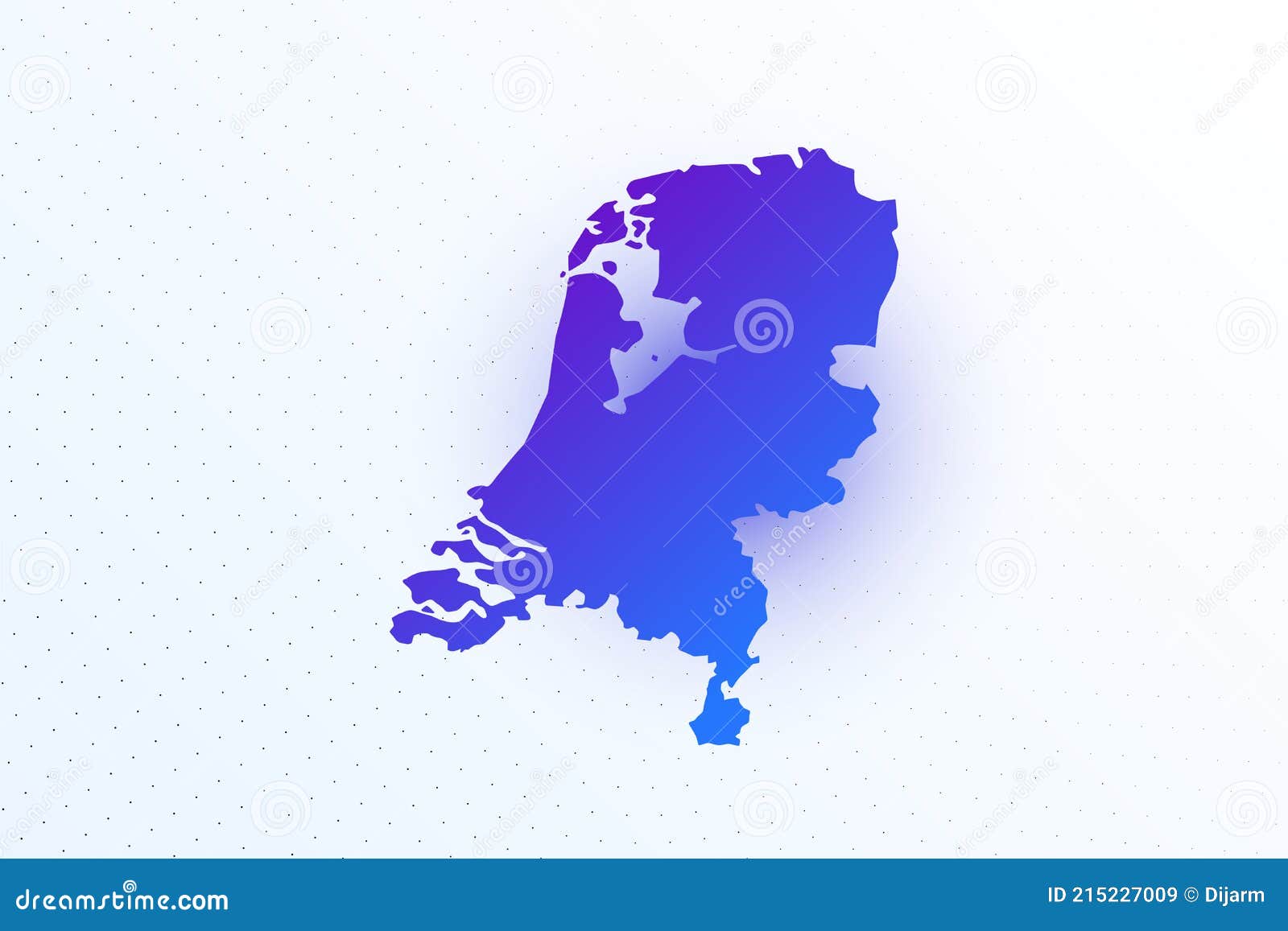 Map Icon of Netherlands. Colorful Gradient Map on Light Background ...