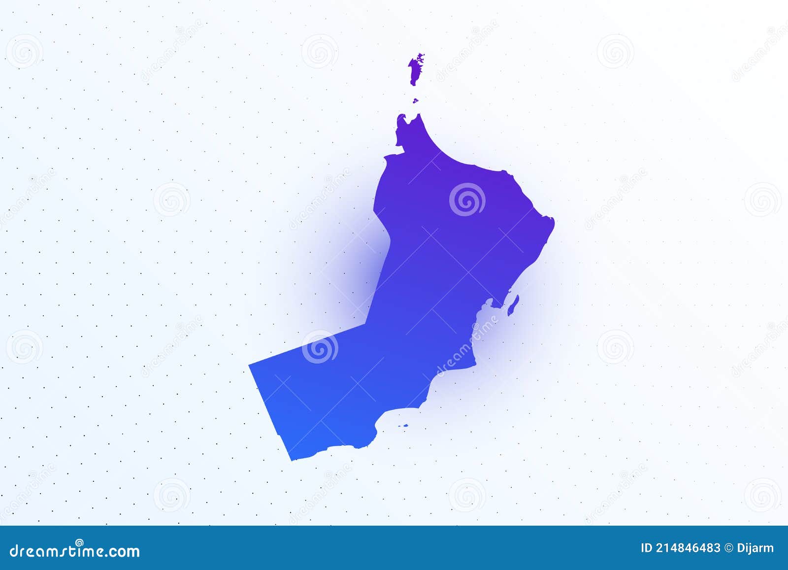 Map Icon of Oman. Colorful Gradient Map on Light Background. Modern ...