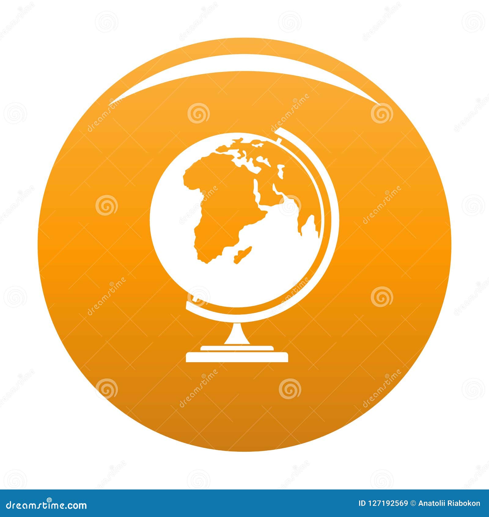 Map icon orange stock illustration. Illustration of network - 127192569