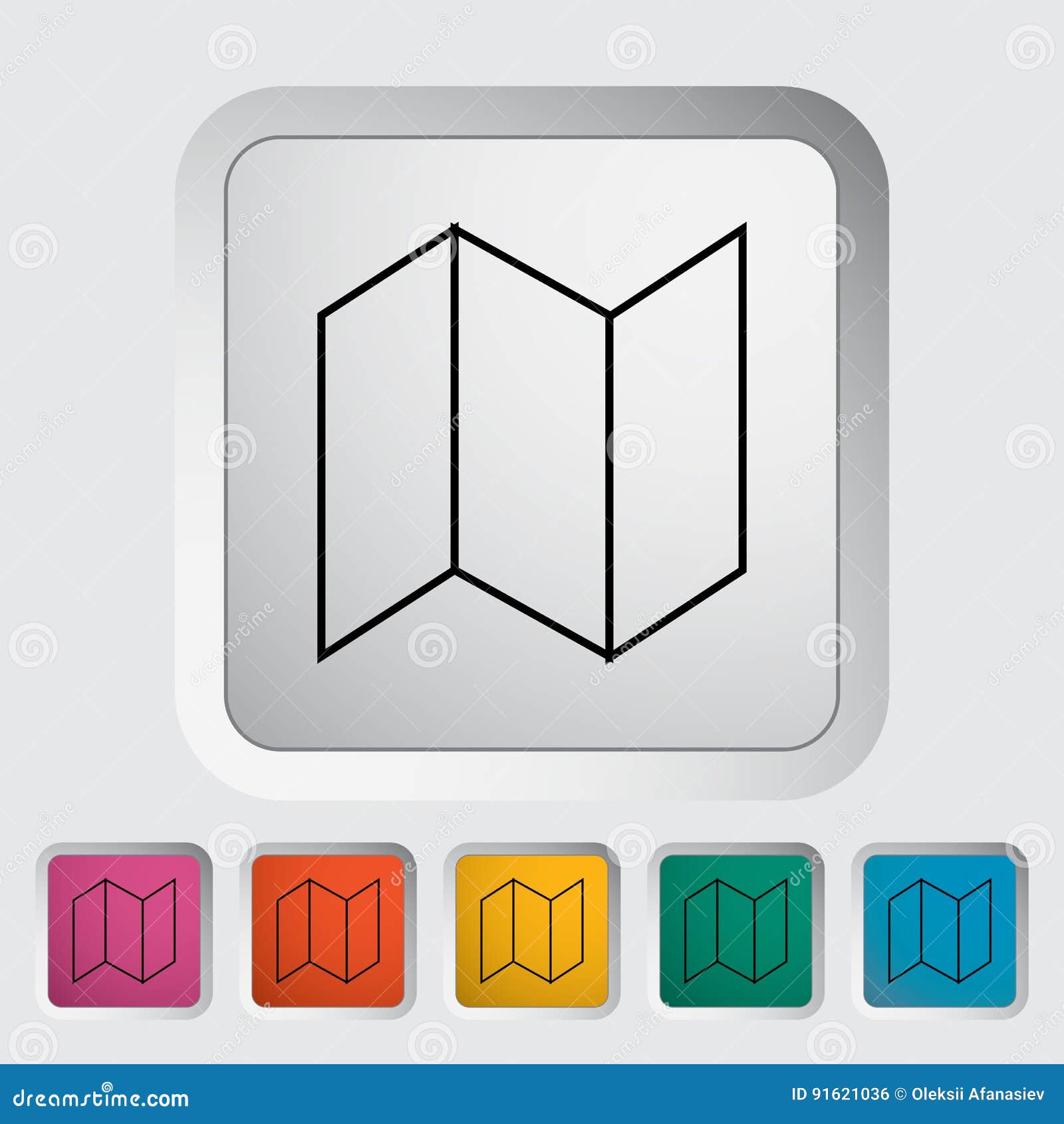 Map icon stock vector. Illustration of painting, cartography - 91621036