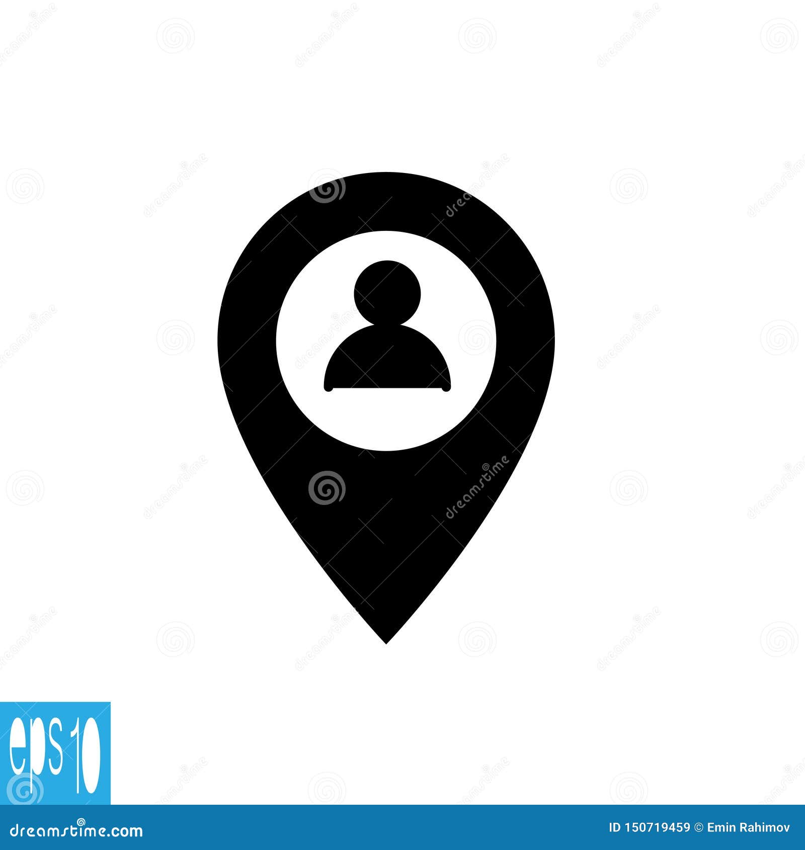 Map Icon , Profile User Icon - Vector Illustration Stock Illustration ...
