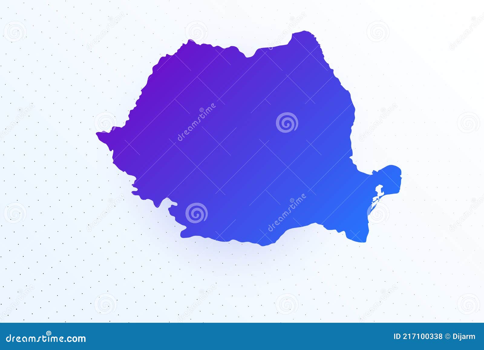 Map Icon of Romania. Colorful Gradient Map on Light Background. Modern ...