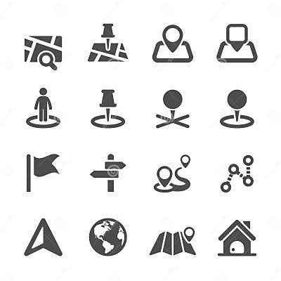 Map Icon Set 2, Vector Eps10 Stock Vector - Illustration of human ...