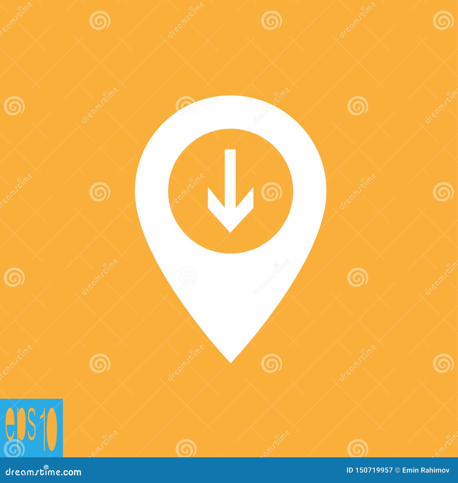 Map Icon, Sign with Arrow - Vector Illustration Stock Illustration ...