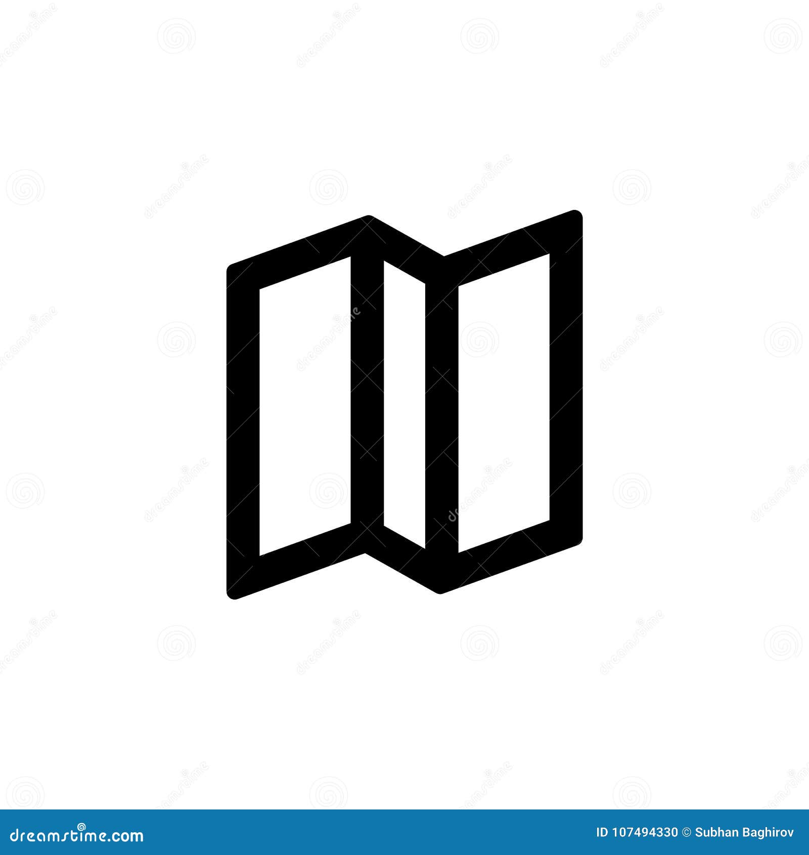 Map Icon for Simple Flat Style Ui Design Stock Vector - Illustration of ...