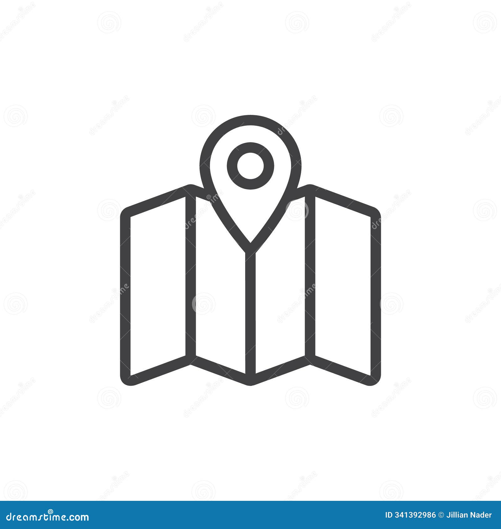 Map Icon Simple Outline Vector Logo Stock Vector - Illustration of ...