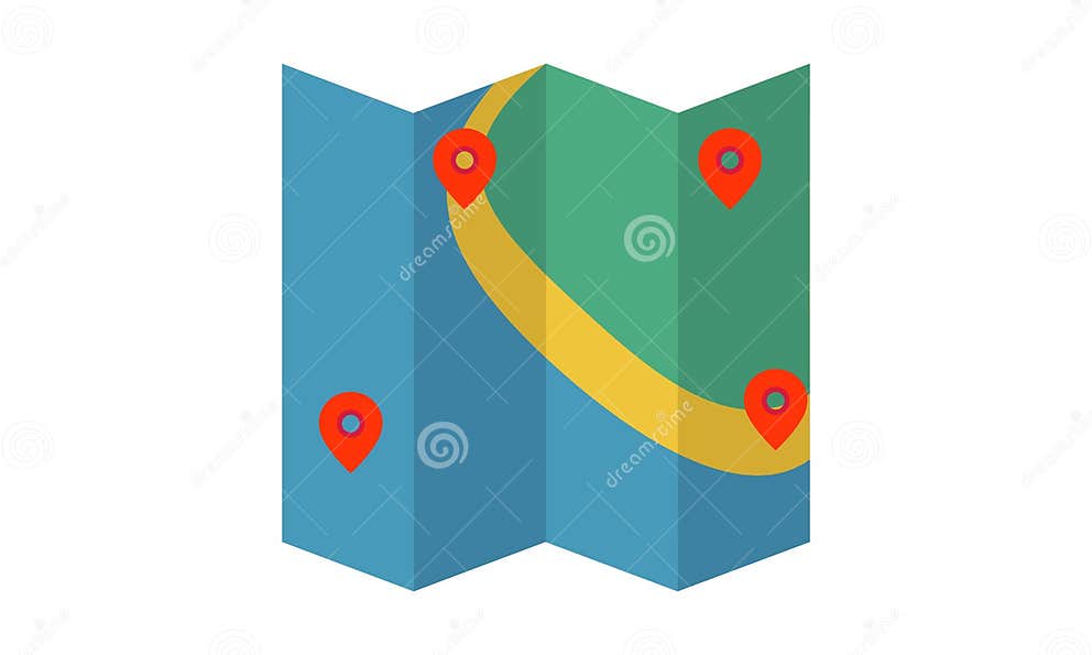 Paper Map Pin Icon Simple Style Vector Image Stock Vector ...