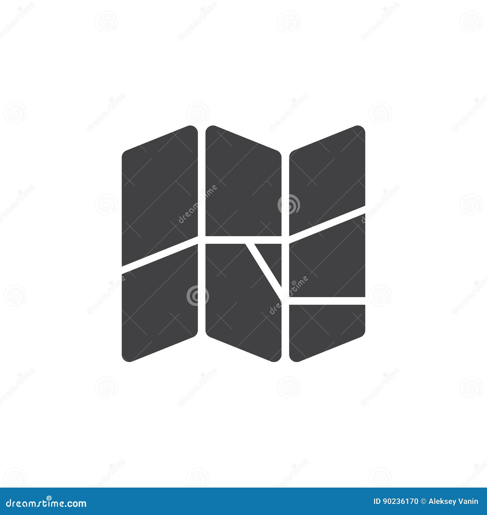 Map Icon , Solid Logo Illustration, Pictogram Isolated on Stock ...