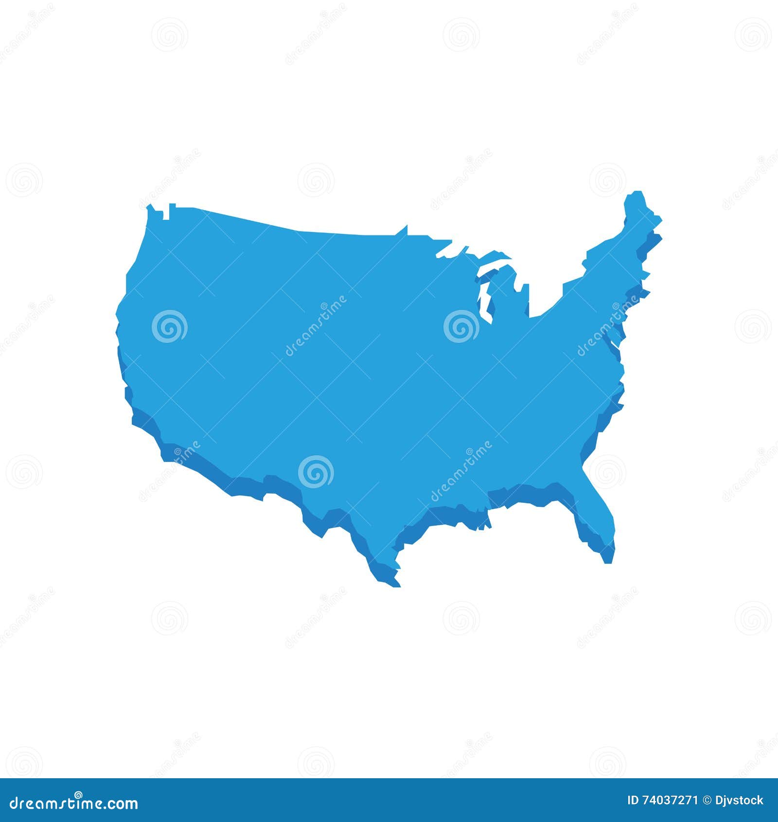 Map Icon. USA Design. Vector Graphic Stock Illustration - Illustration ...