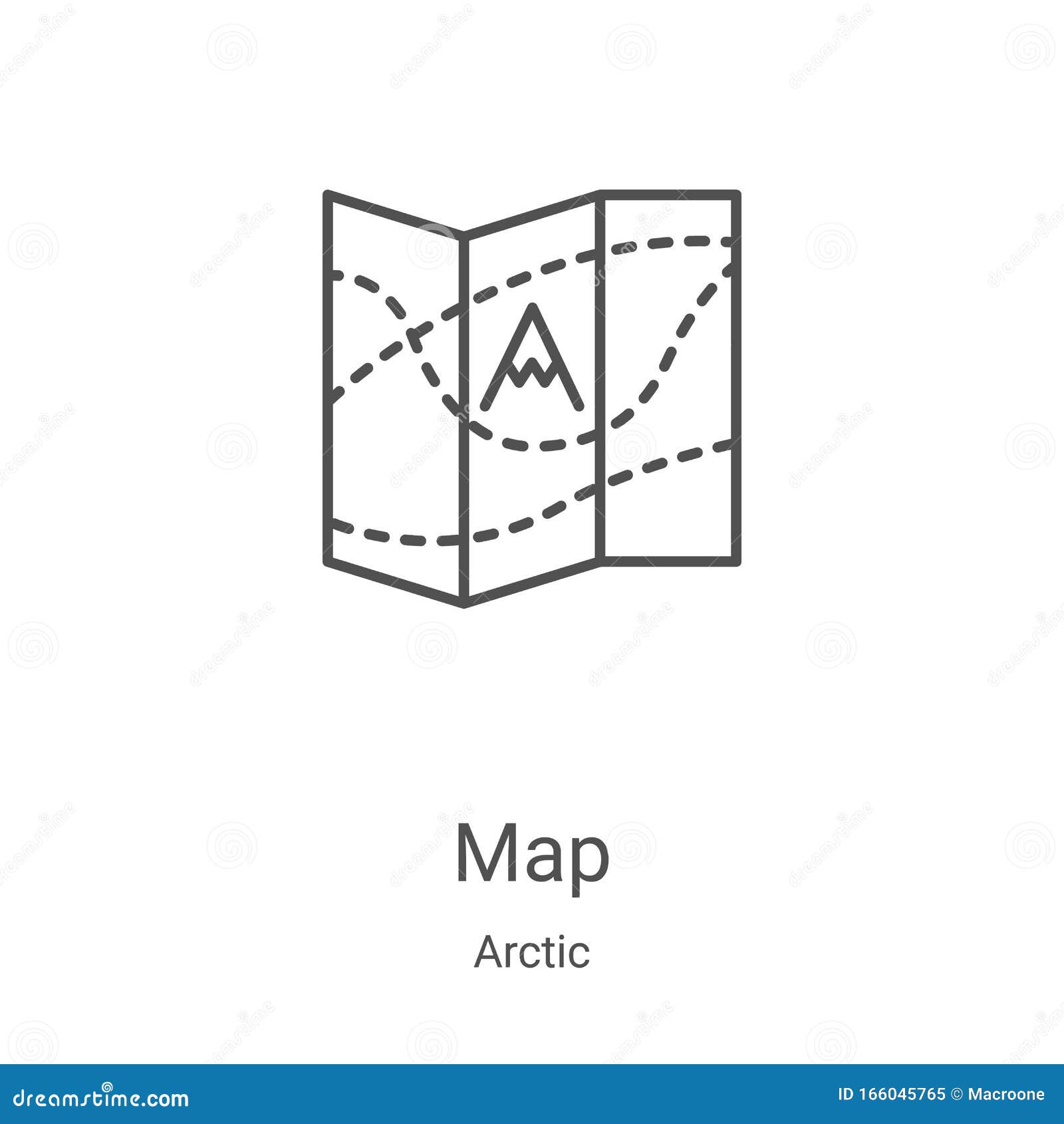 Map Icon Vector from Arctic Collection. Thin Line Map Outline Icon ...