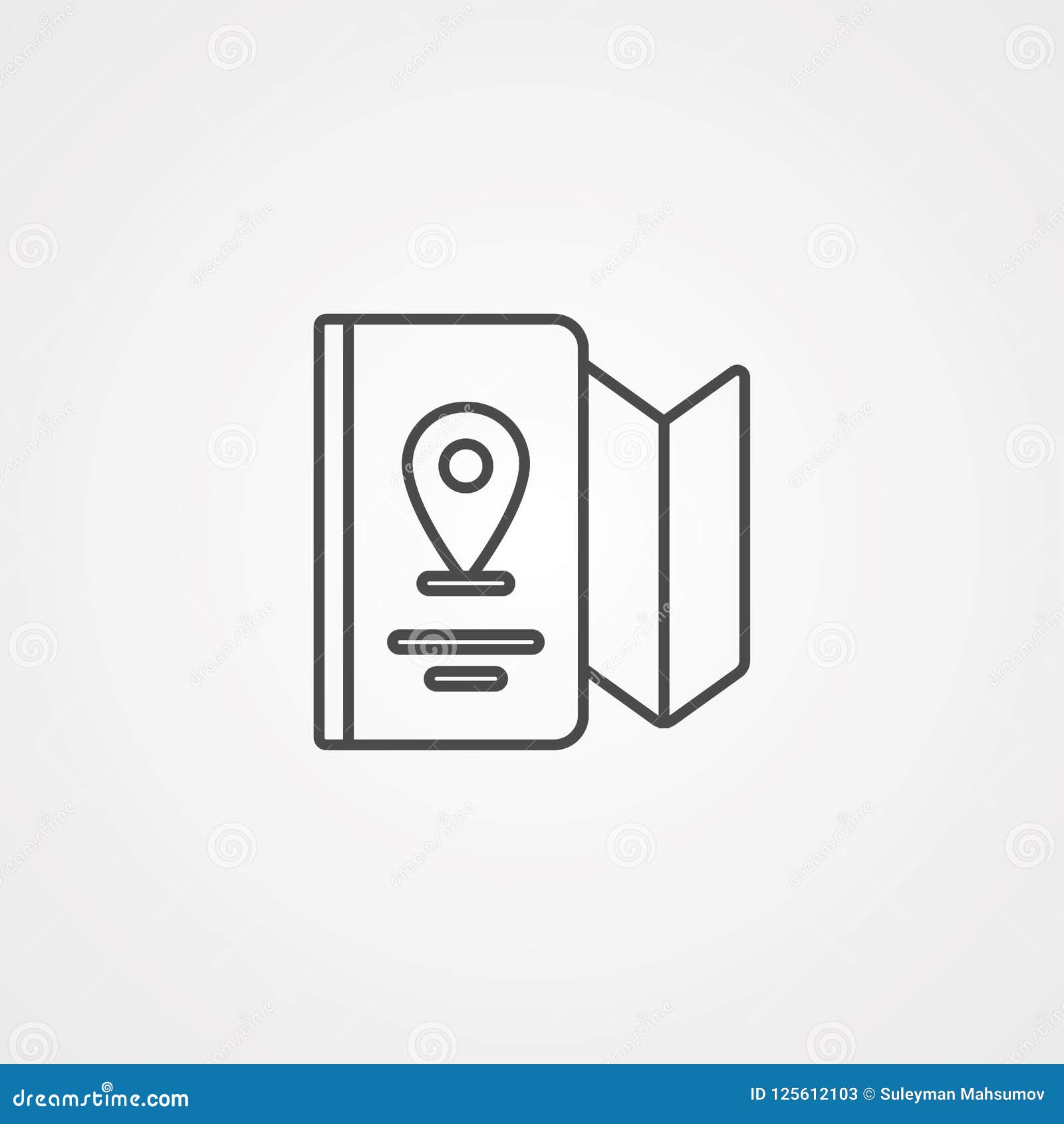 Map Vector Icon Sign Symbol Stock Illustration - Illustration of ...