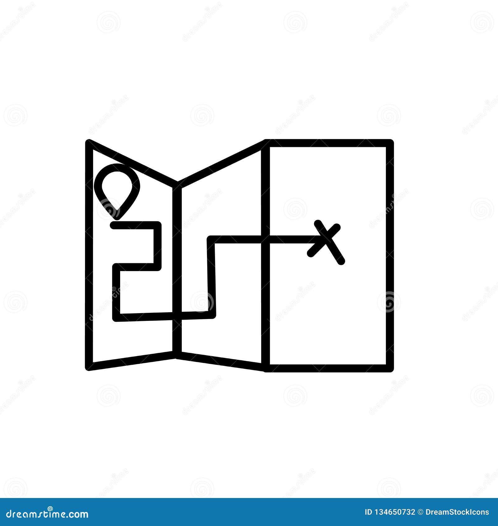 Map Icon Vector Isolated on White Background, Map Sign , Line or Linear ...