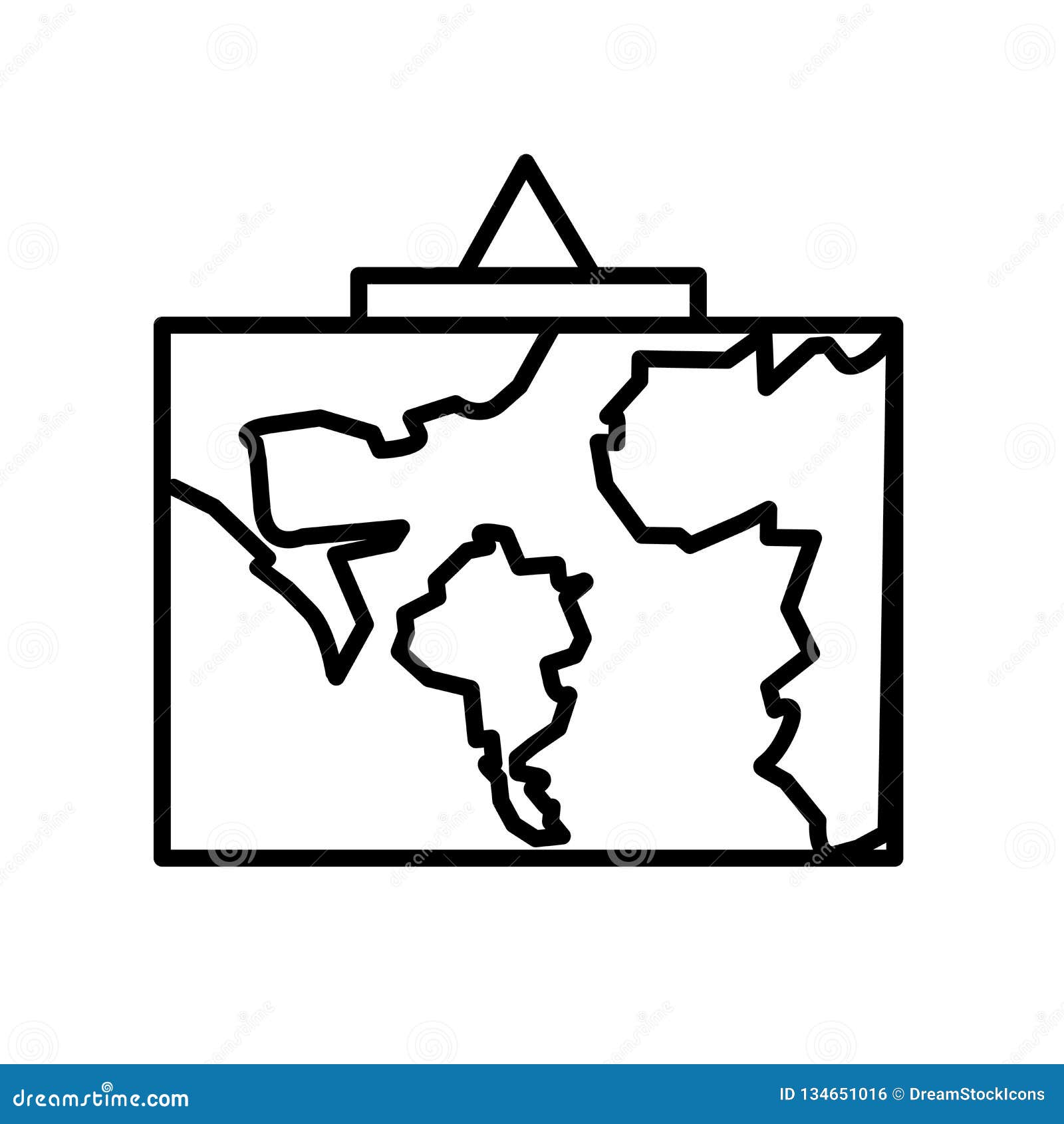 Map Icon Vector Isolated on White Background, Map Sign , Line or Linear ...