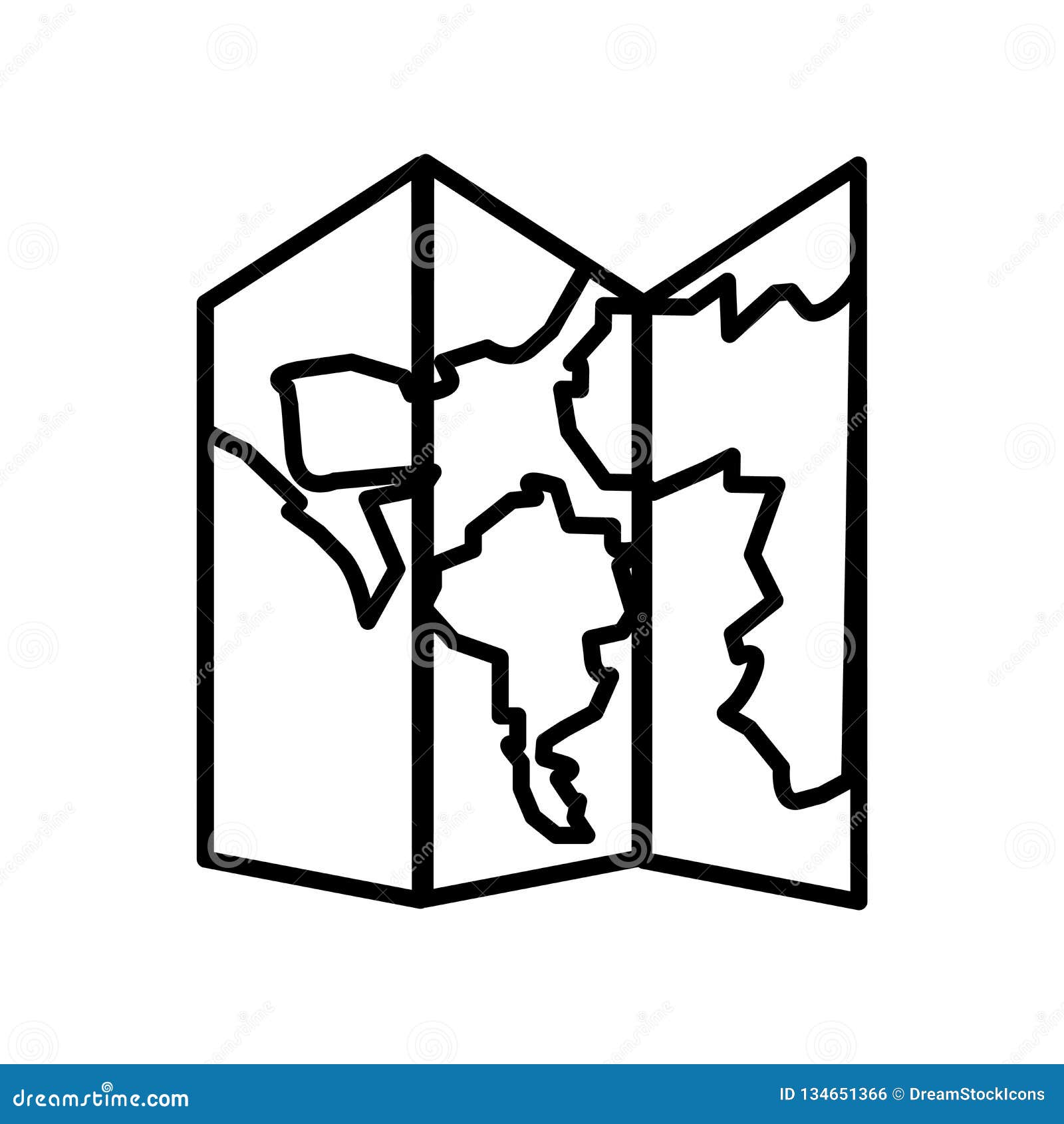 Map Icon Vector Isolated on White Background, Map Sign , Line or Linear ...