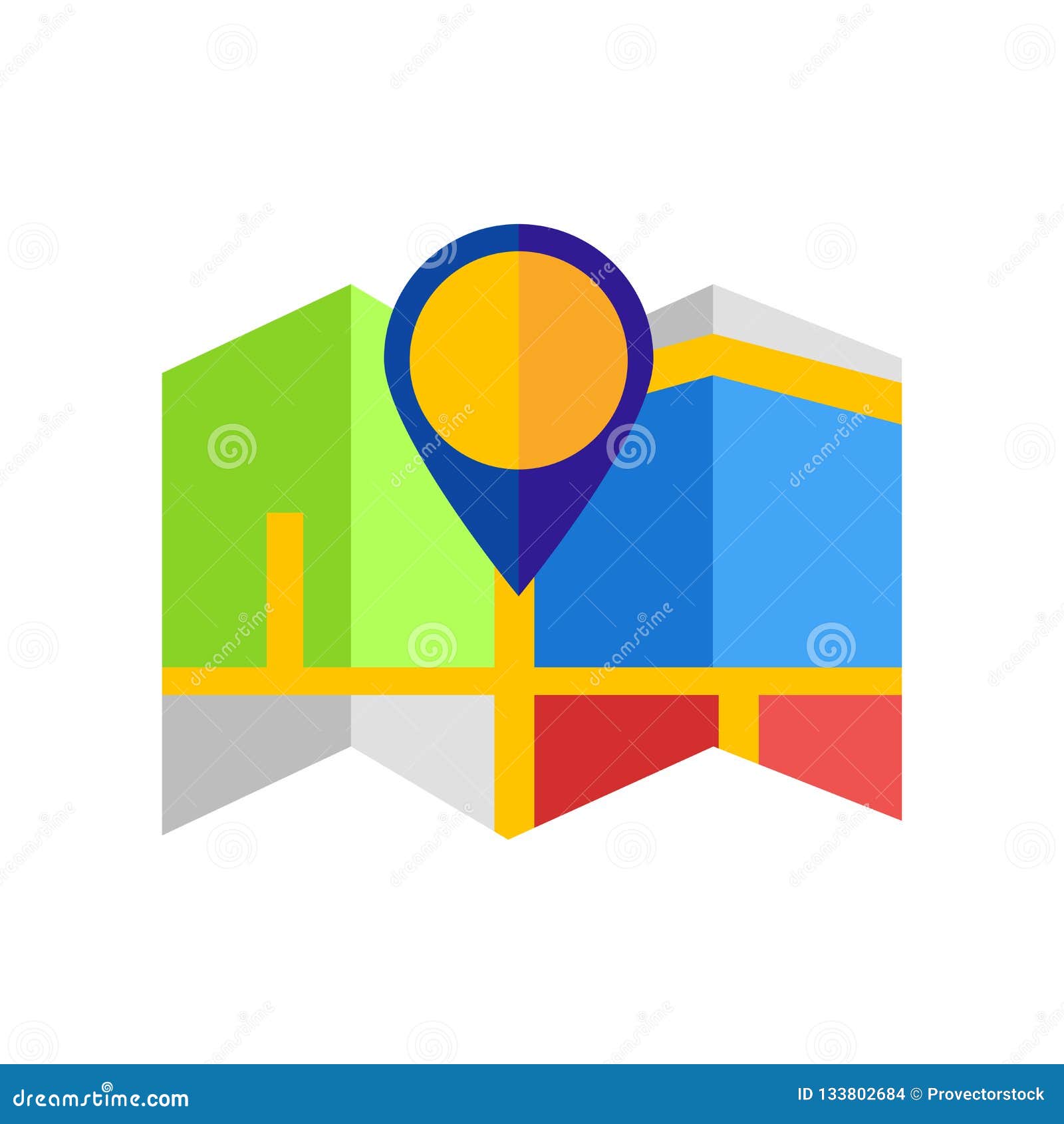 Map Icon Vector Sign and Symbol Isolated on White Background Stock ...