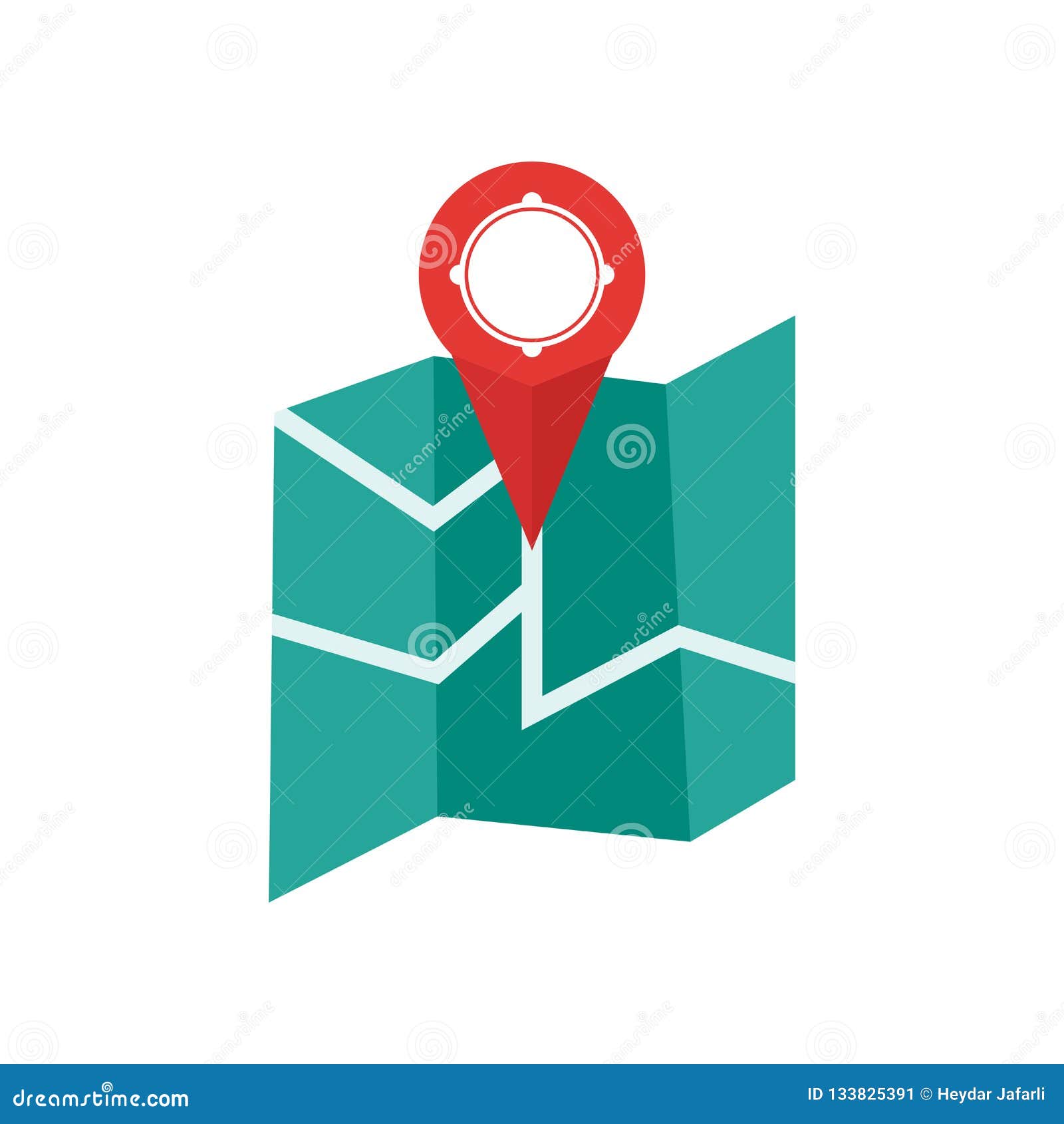 Map Icon Vector Sign and Symbol Isolated on White Background, Map Logo ...