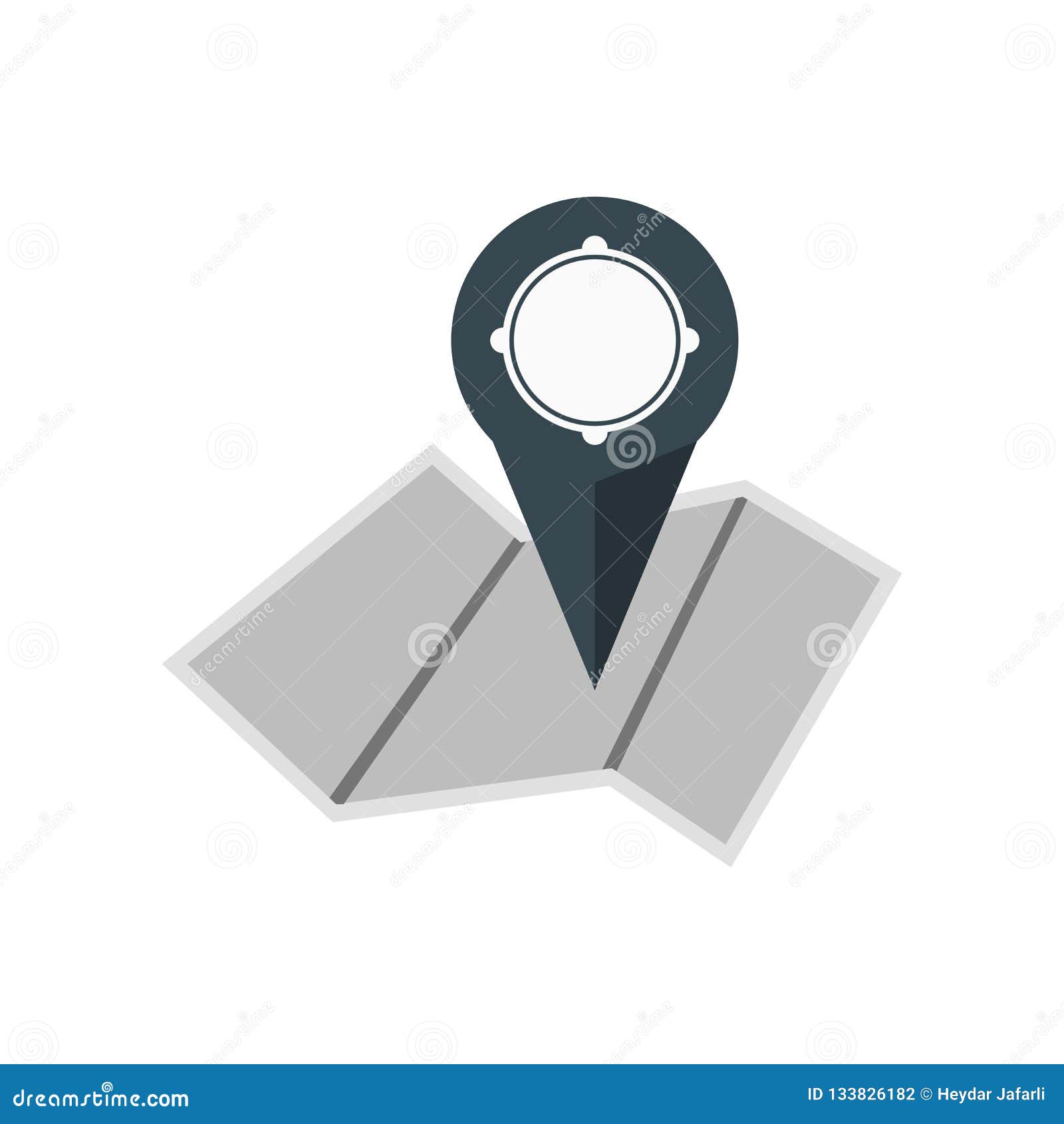 Map Icon Vector Sign and Symbol Isolated on White Background, Map Logo ...