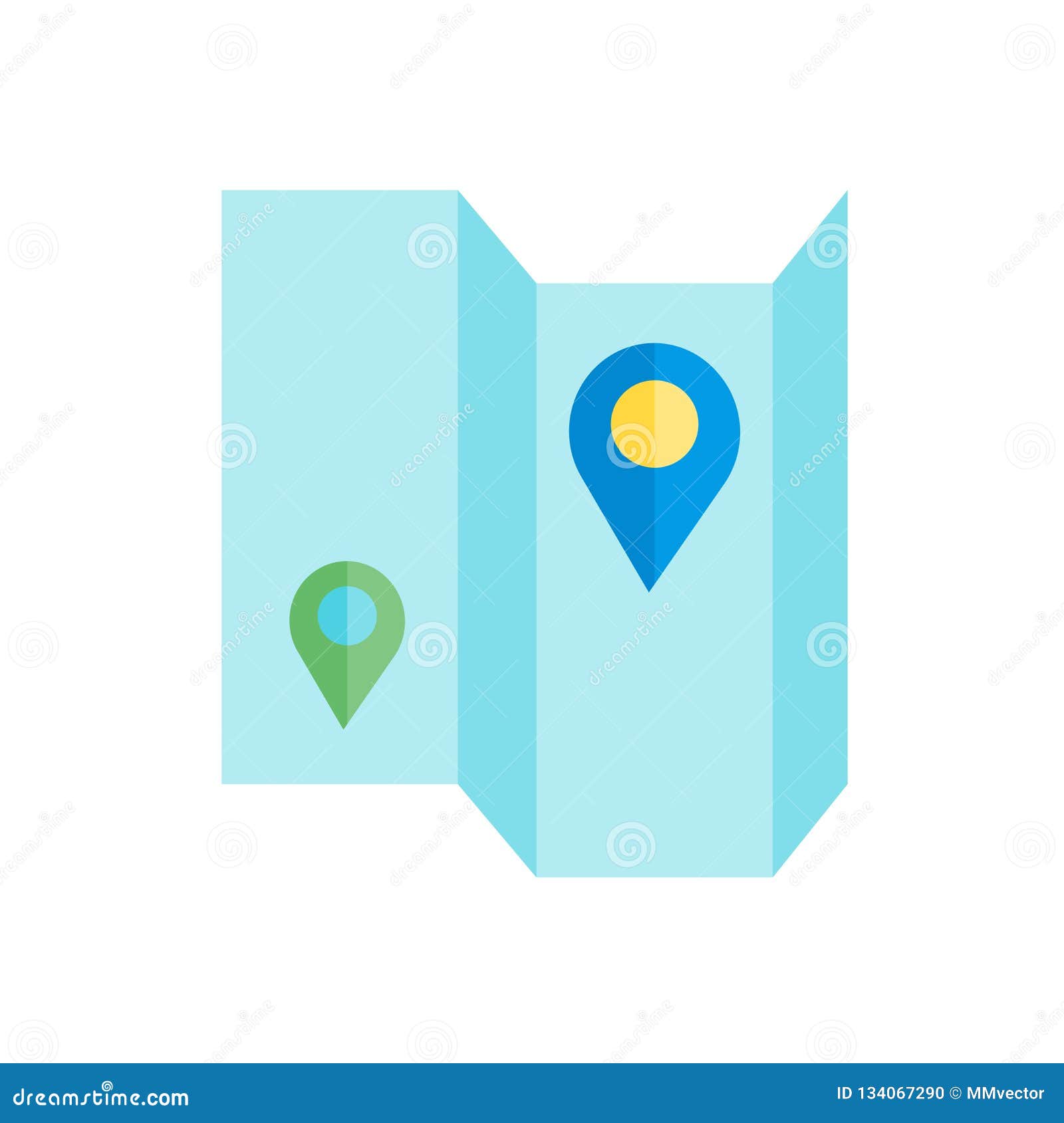 Map Icon Vector Sign and Symbol Isolated on White Background, Map Logo ...