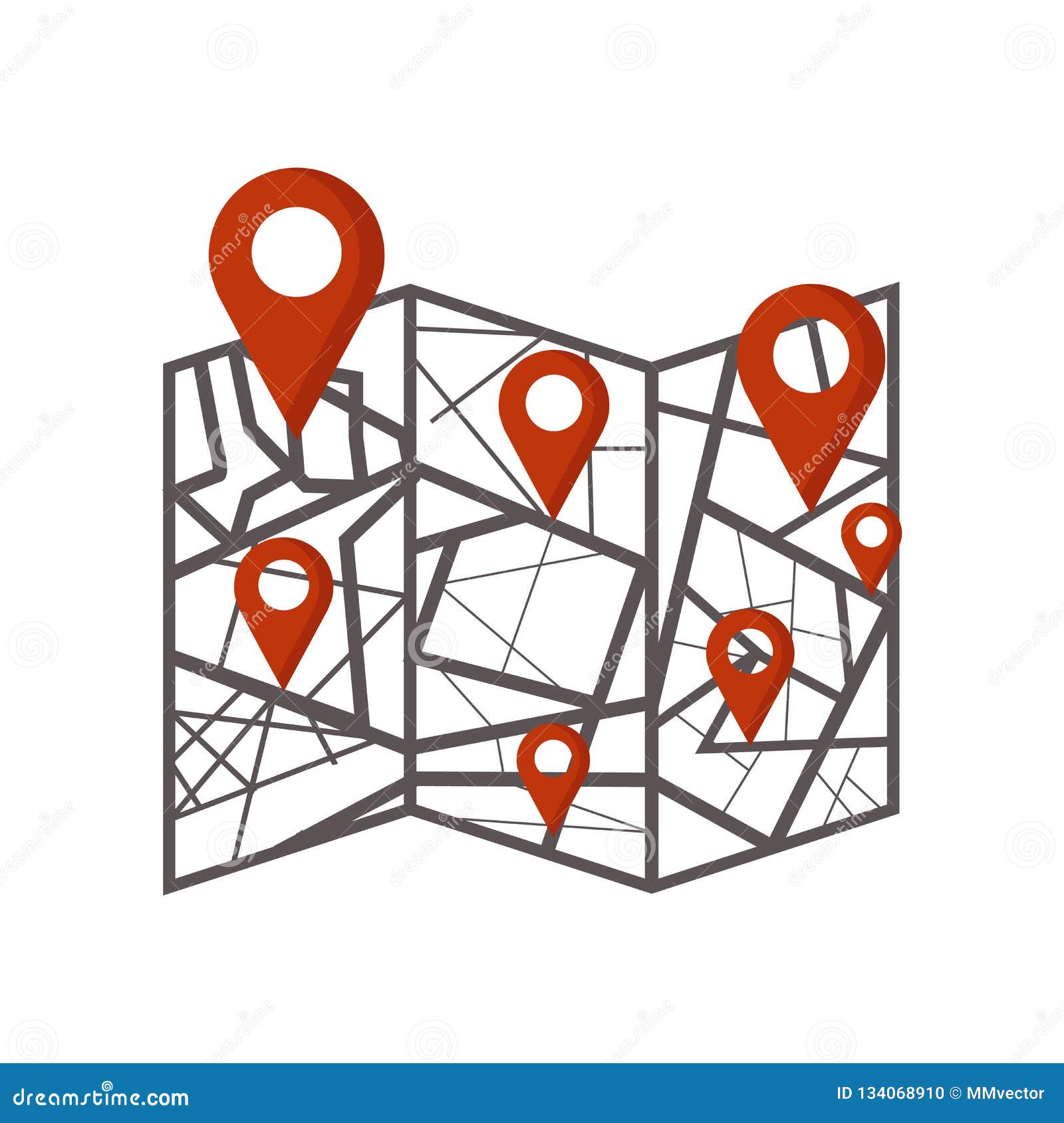 Map Icon Vector Sign and Symbol Isolated on White Background, Map Logo ...