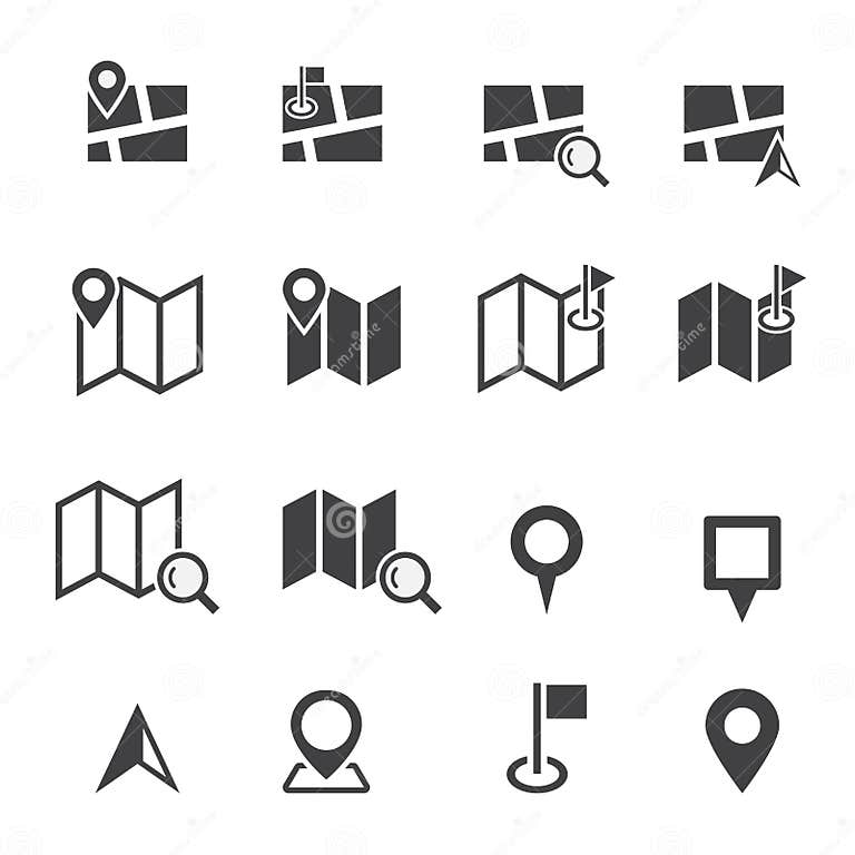 Map icon stock vector. Illustration of pointer, sign - 48806788