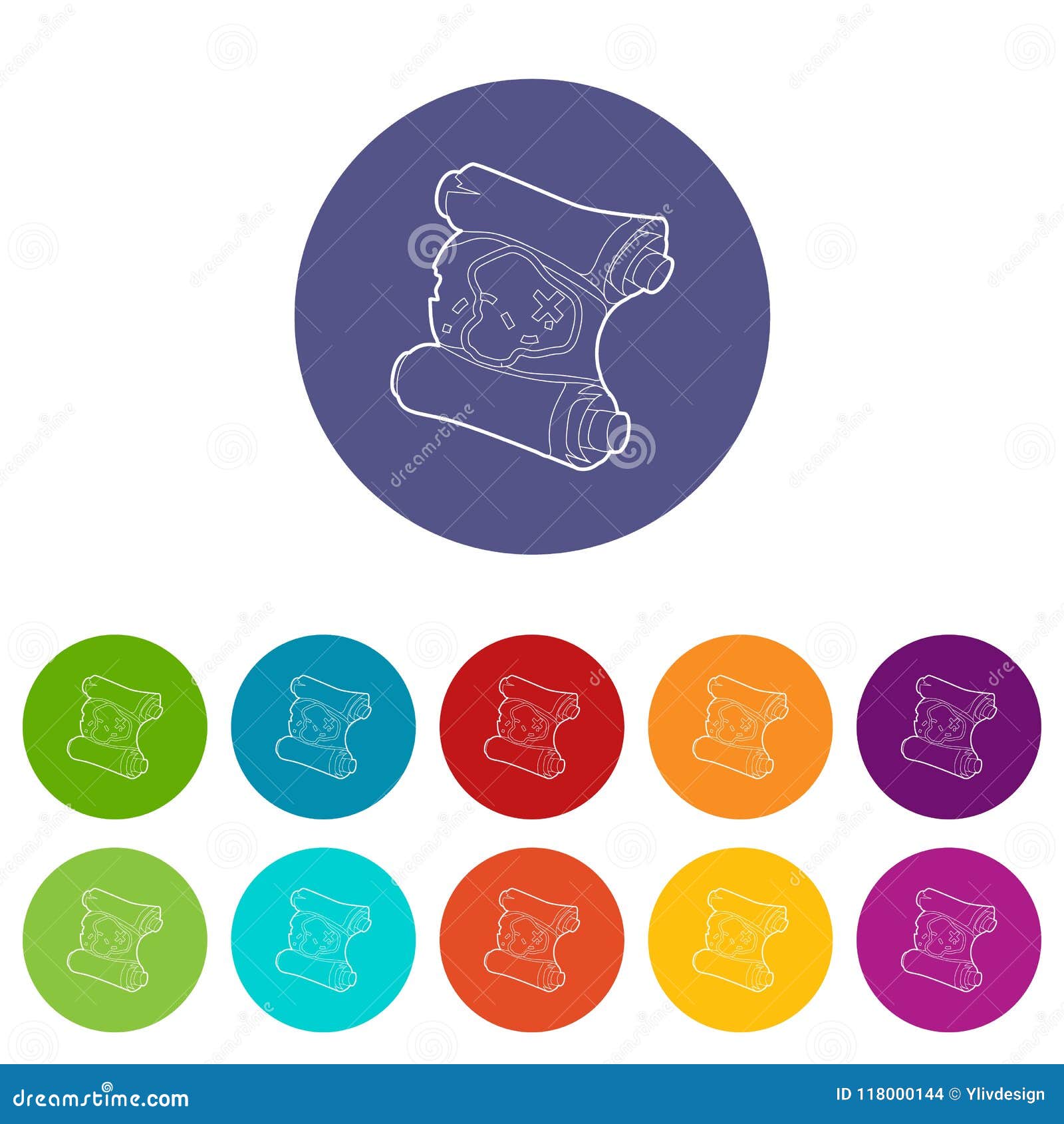 Map icons set vector color stock vector. Illustration of icon - 118000144