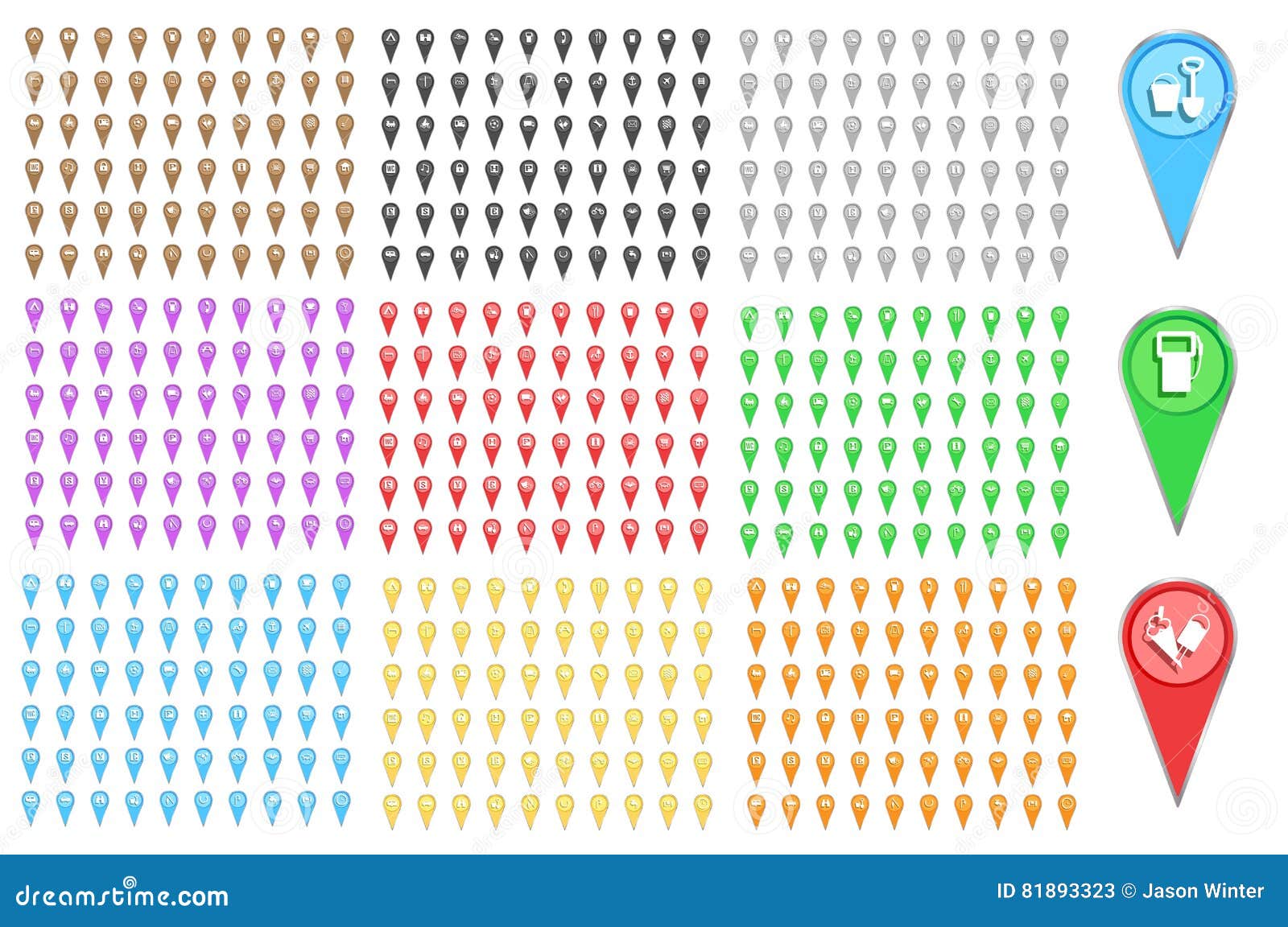 Map Icons stock vector. Illustration of icon, symbol - 81893323