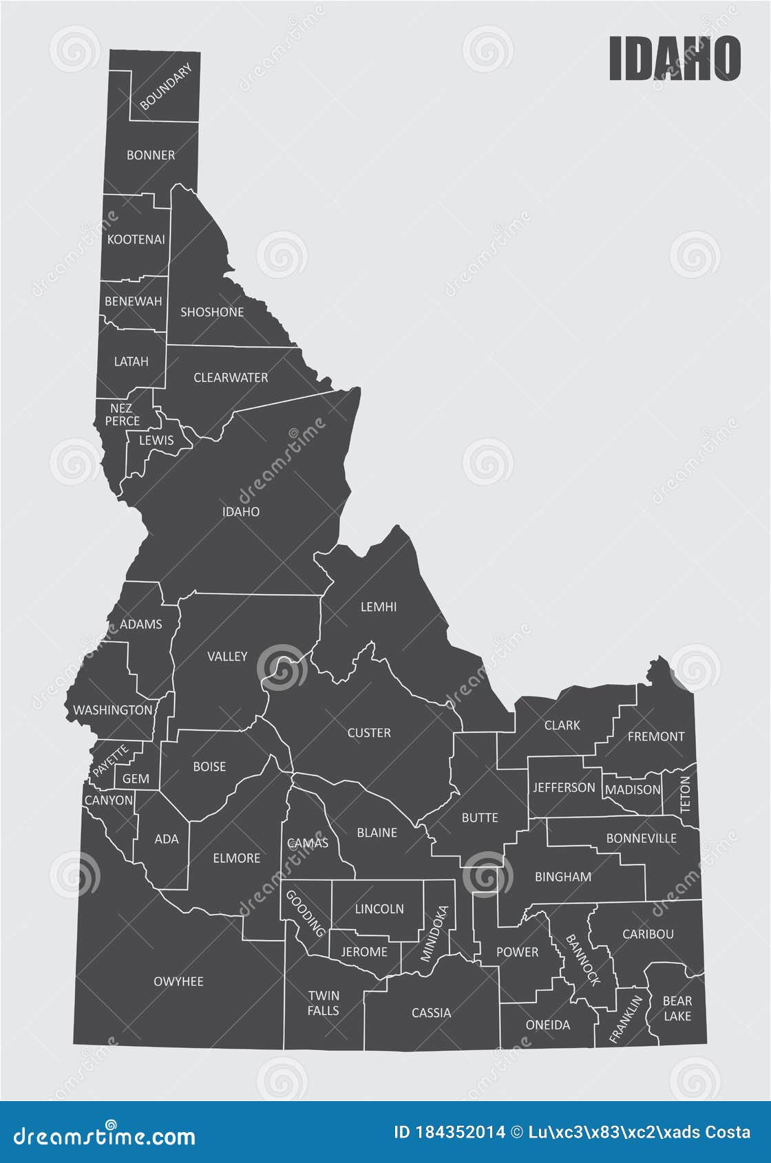 Idaho Map With Counties