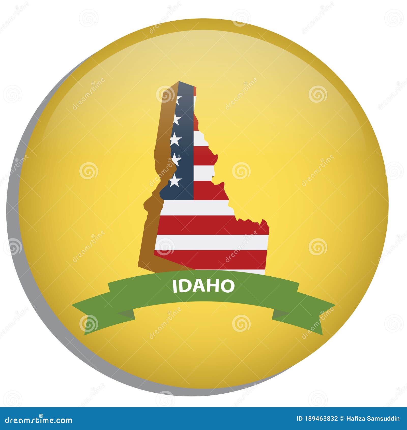 Map of Idaho State. Vector Illustration Decorative Design Stock Vector ...