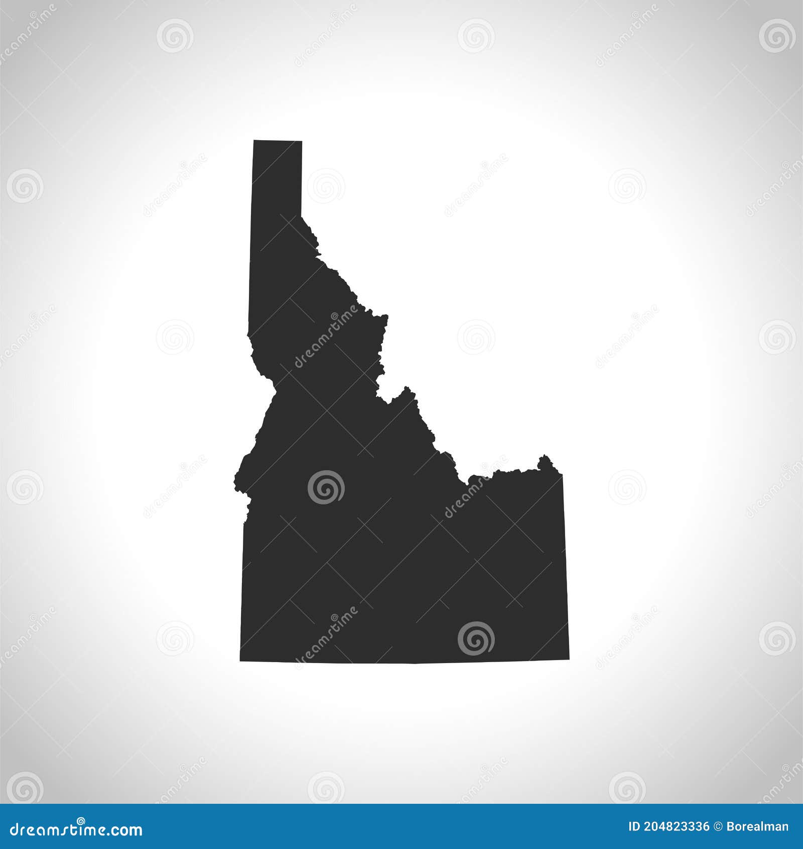 Map of the Idaho stock vector. Illustration of united - 204823336