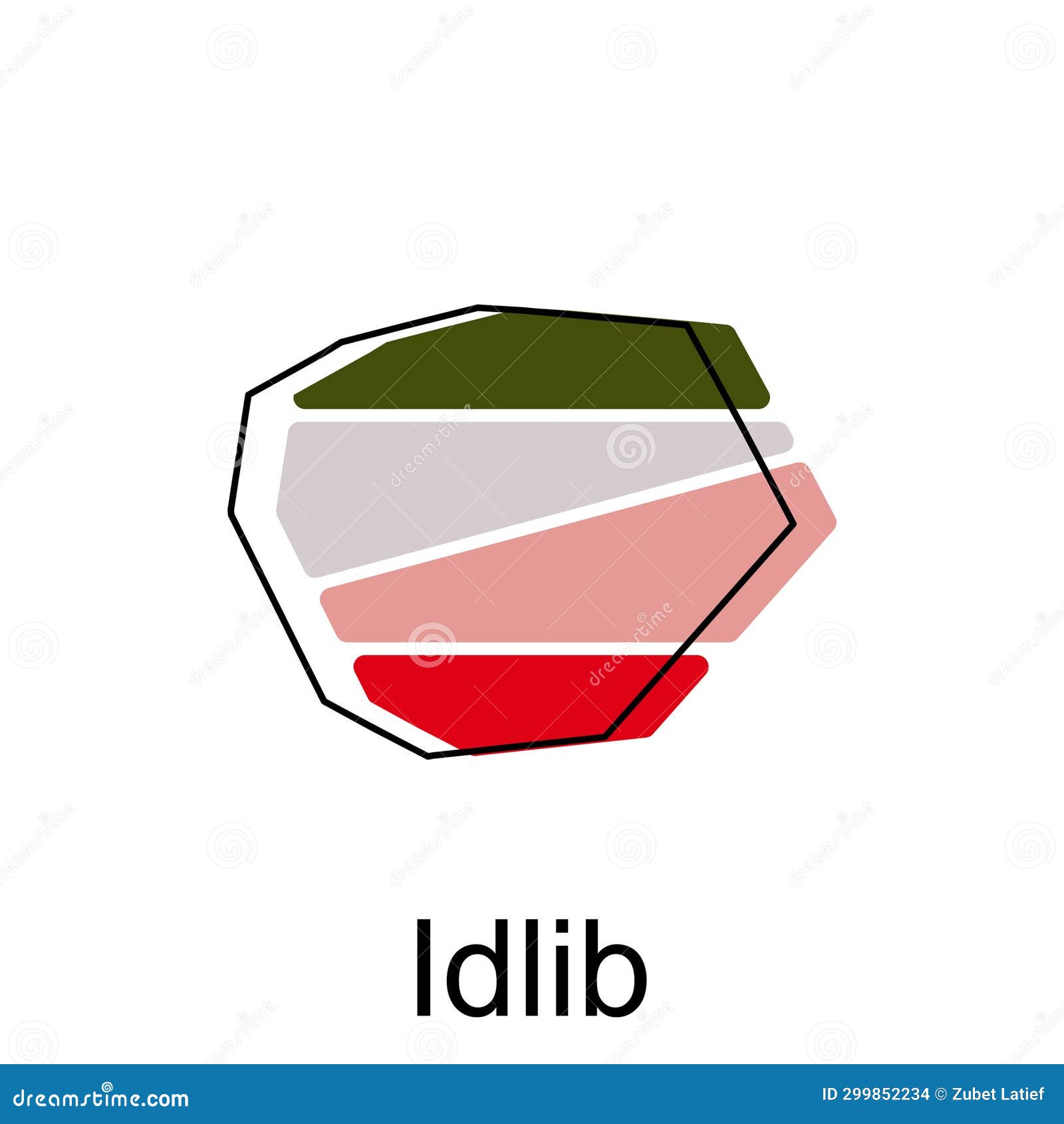 Map of Idlib Vector Illustration Design Template, on a White Background ...