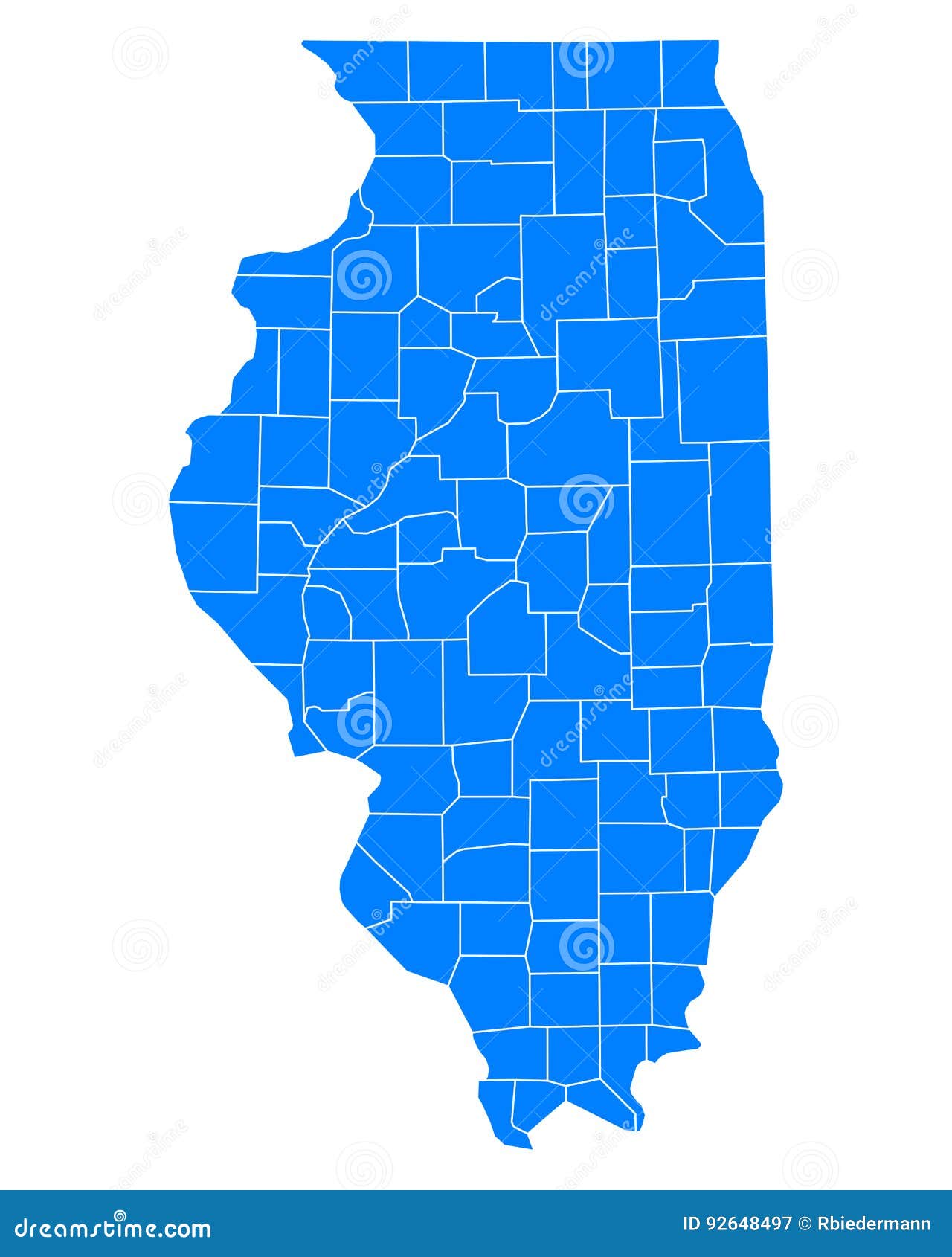 Map of Illinois stock vector. Illustration of cartography - 92648497