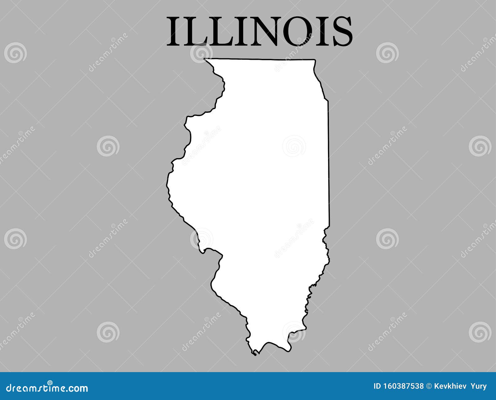 Map of Illinois State of USA. Vector Illustration Stock Vector ...