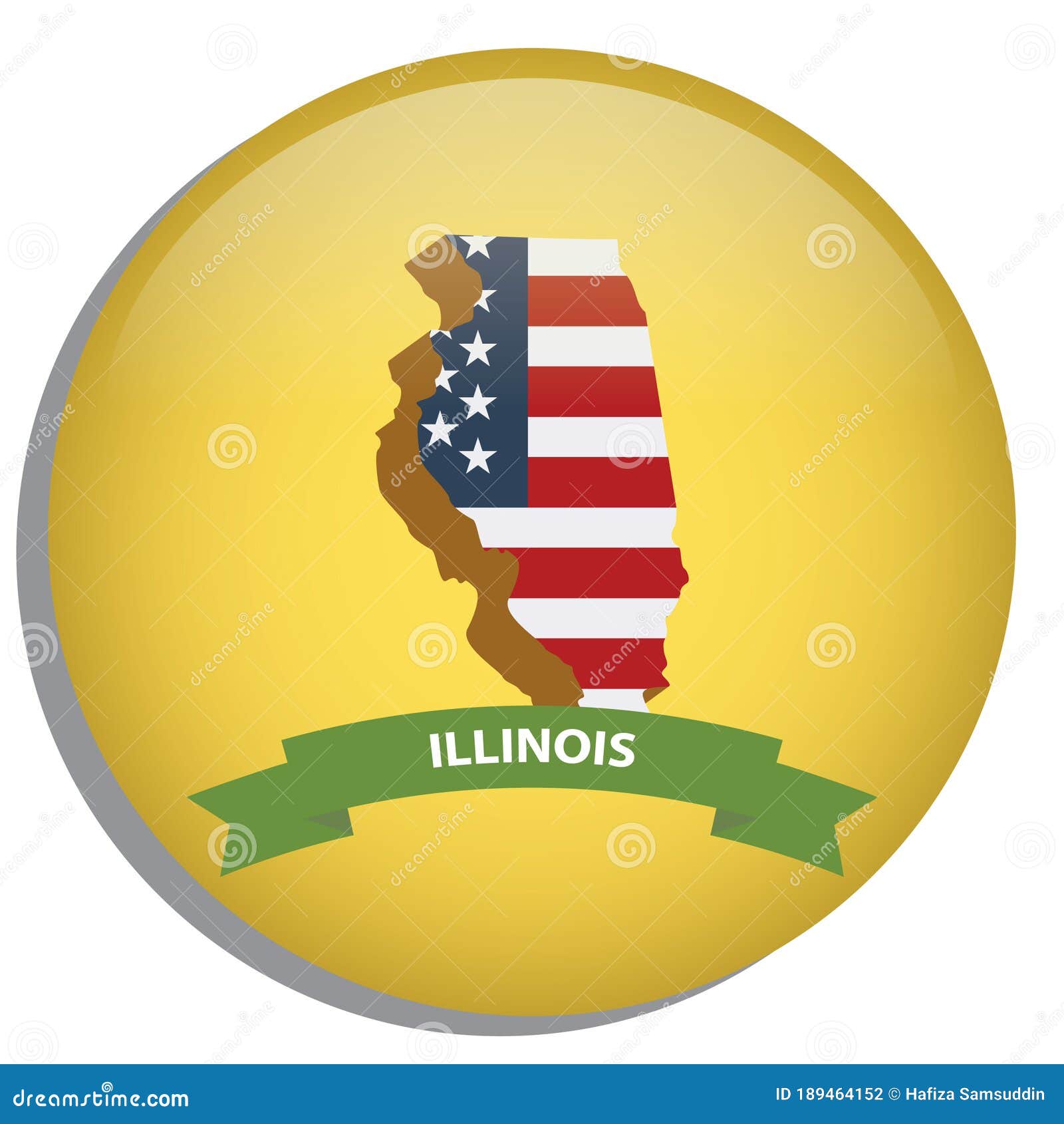 Map of Illinois State. Vector Illustration Decorative Design Stock ...