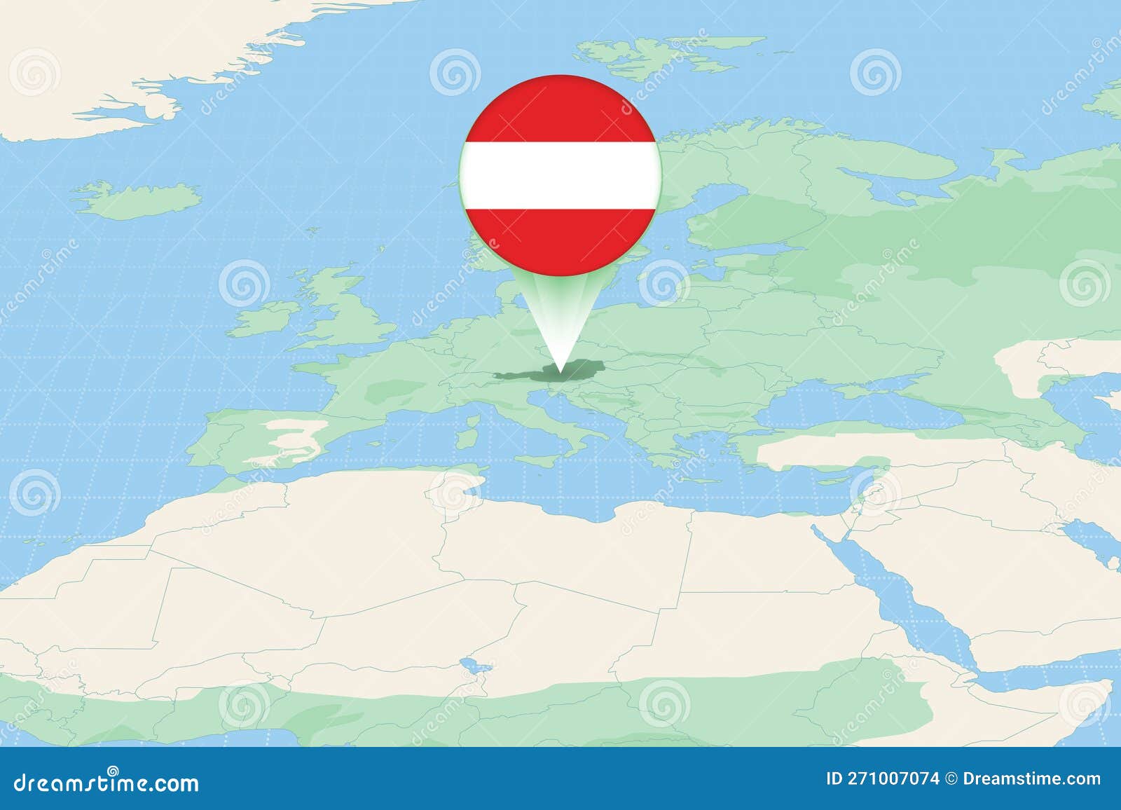 Austria Map And Neighboring Country Sign. Germany, Italy Eps Ten Stock ...