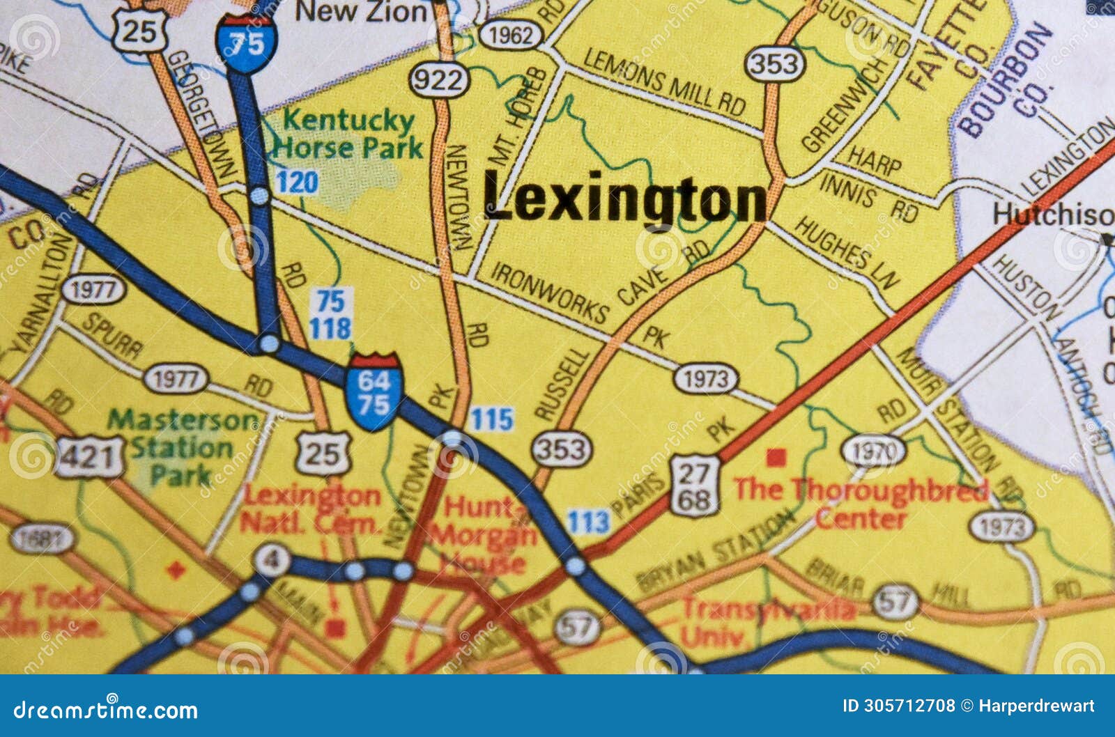Map Image of Lexington, Kentucky Stock Photo - Image of park, tourism ... Map Image of Lexington, Kentucky Stock Photo - Image of park, tourism ...