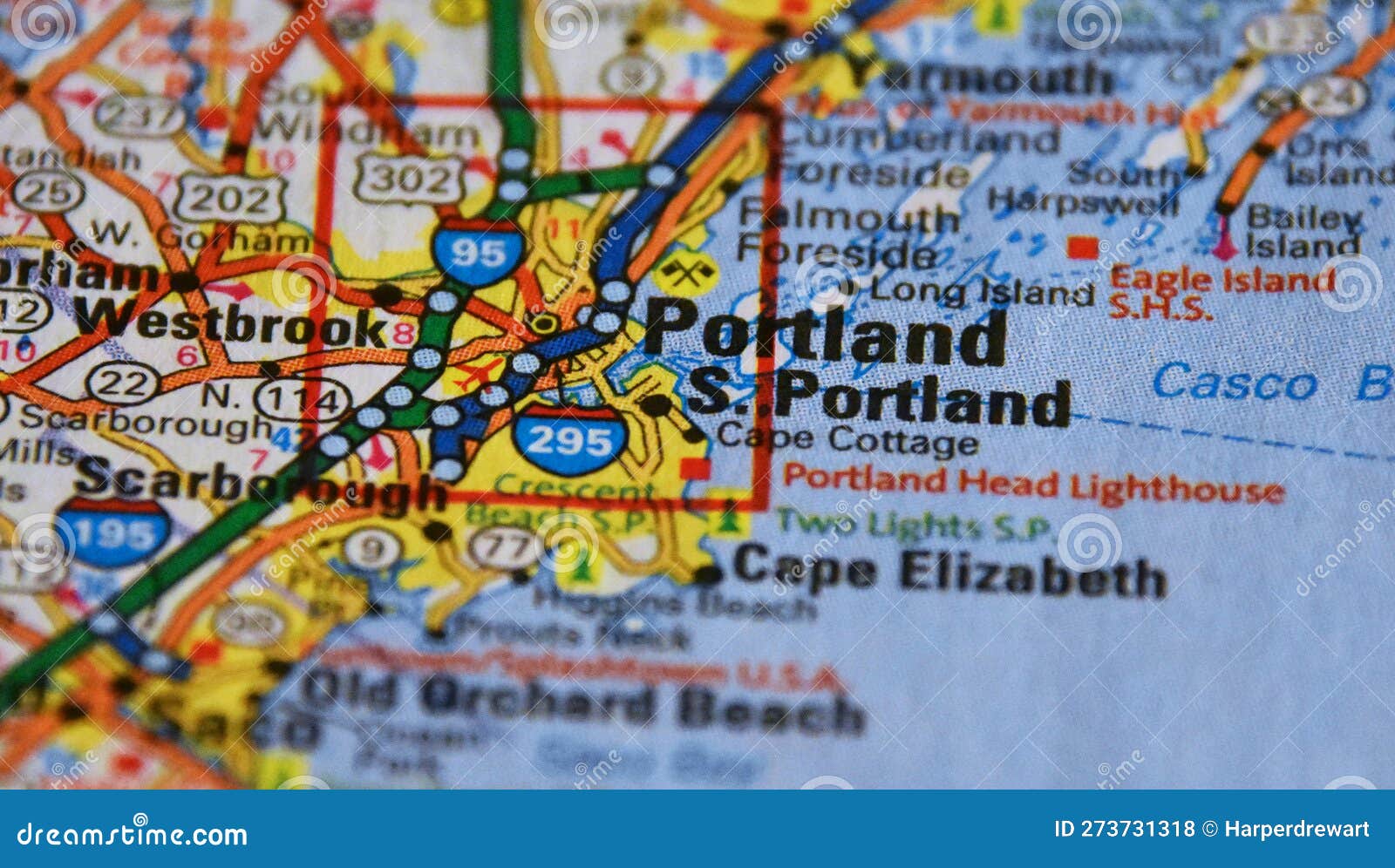 Map Image of Portland Maine Stock Photo - Image of capr, portland ... Map Image of Portland Maine Stock Photo - Image of capr, portland ...