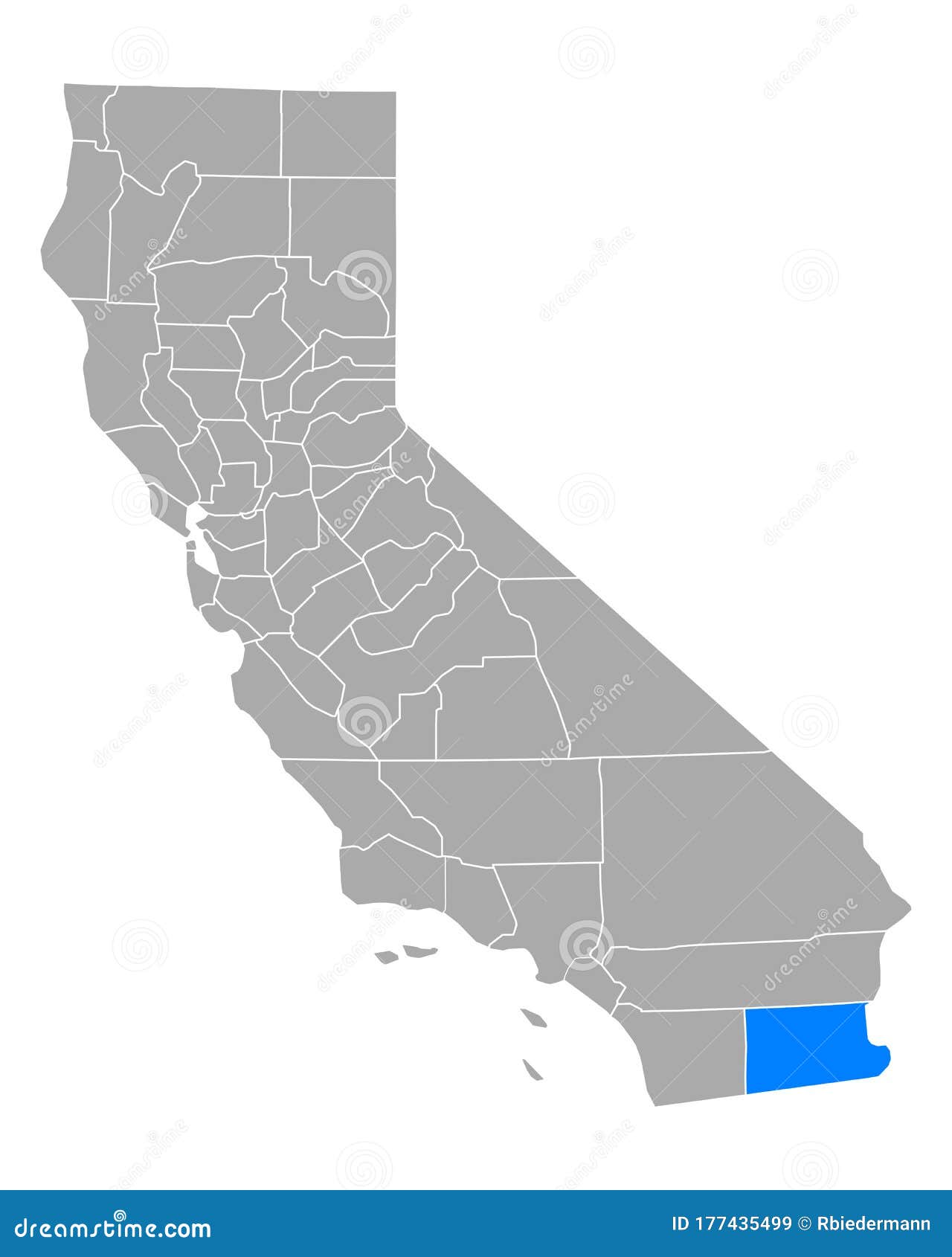 California: Imperial County Map Vector Illustration | CartoonDealer.com ...