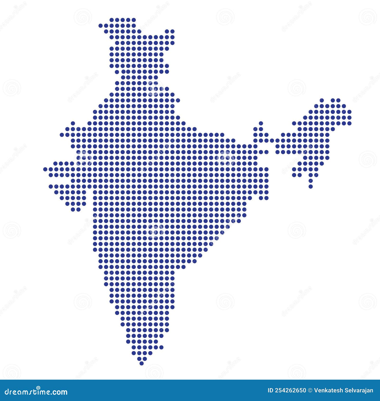 India Map Dots Cartoon Vector | CartoonDealer.com #11005923