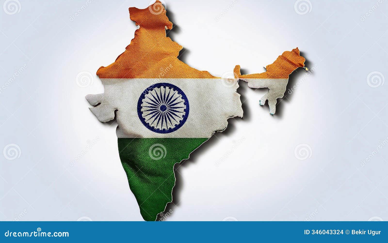 Map of India with Flag stock illustration. Illustration of cartoon ...