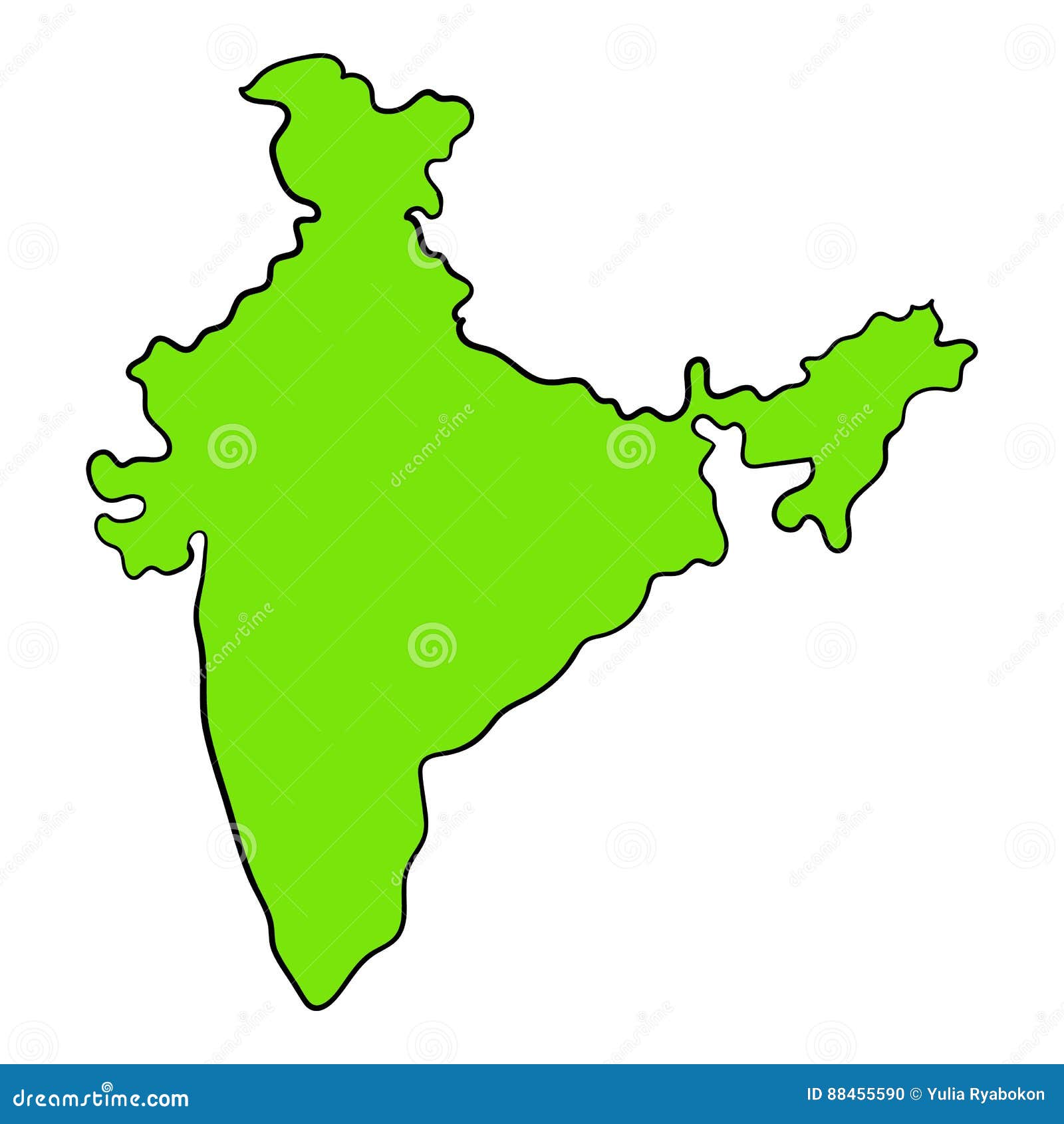 Map of India icon cartoon stock vector. Illustration of color - 88455590 Map of India icon cartoon stock vector. Illustration of color - 88455590