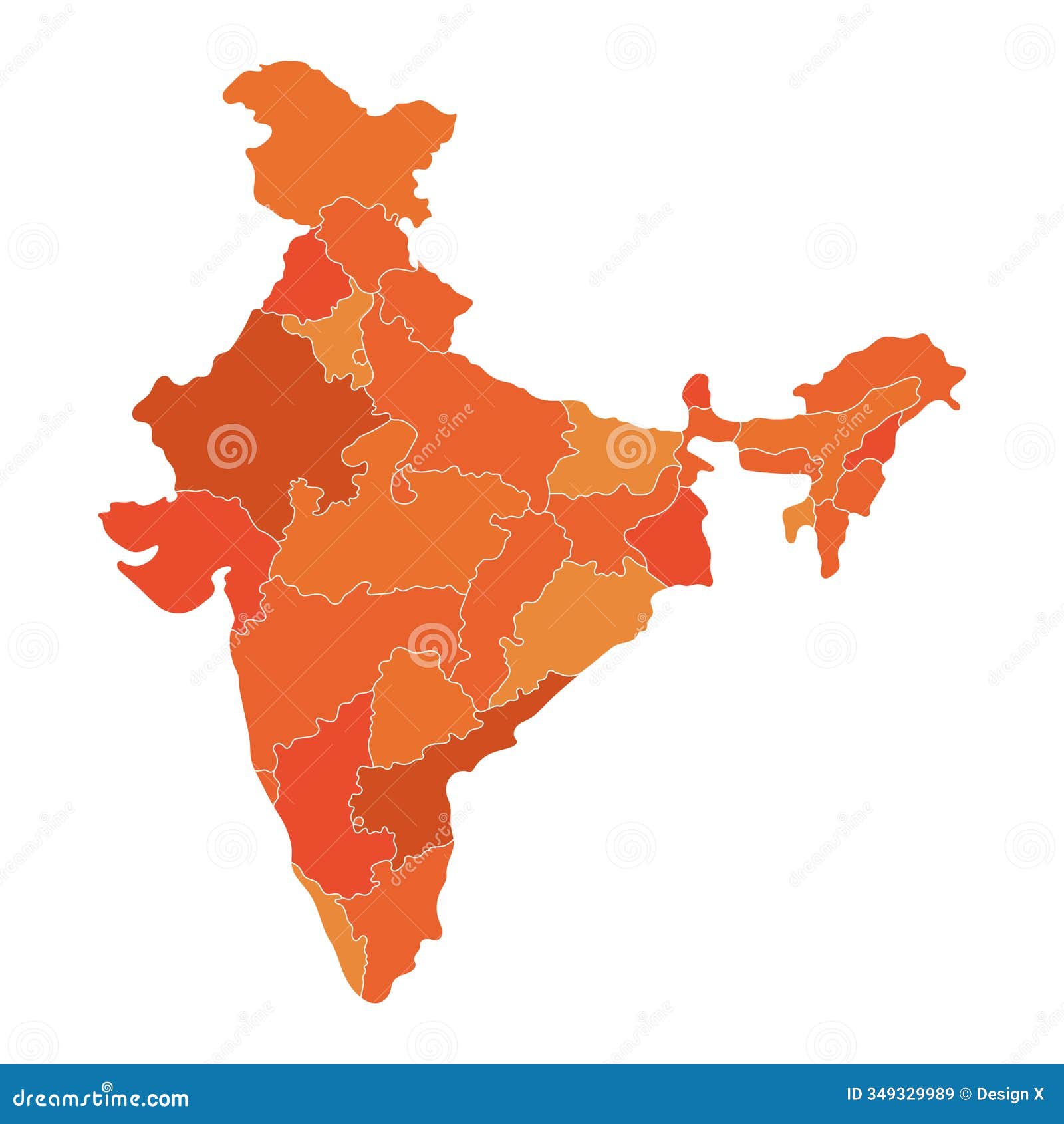 Map of India Icon Vector. Detailed India Map Illustration Vector Stock ...